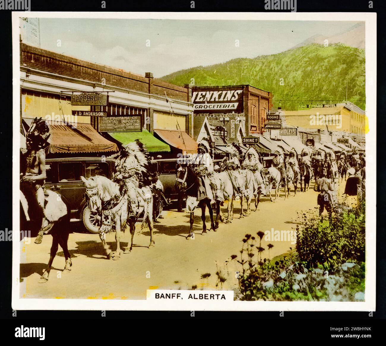 Banff, Alberta 001 - Vintage Cigarette Card Illustration Stock Photo ...