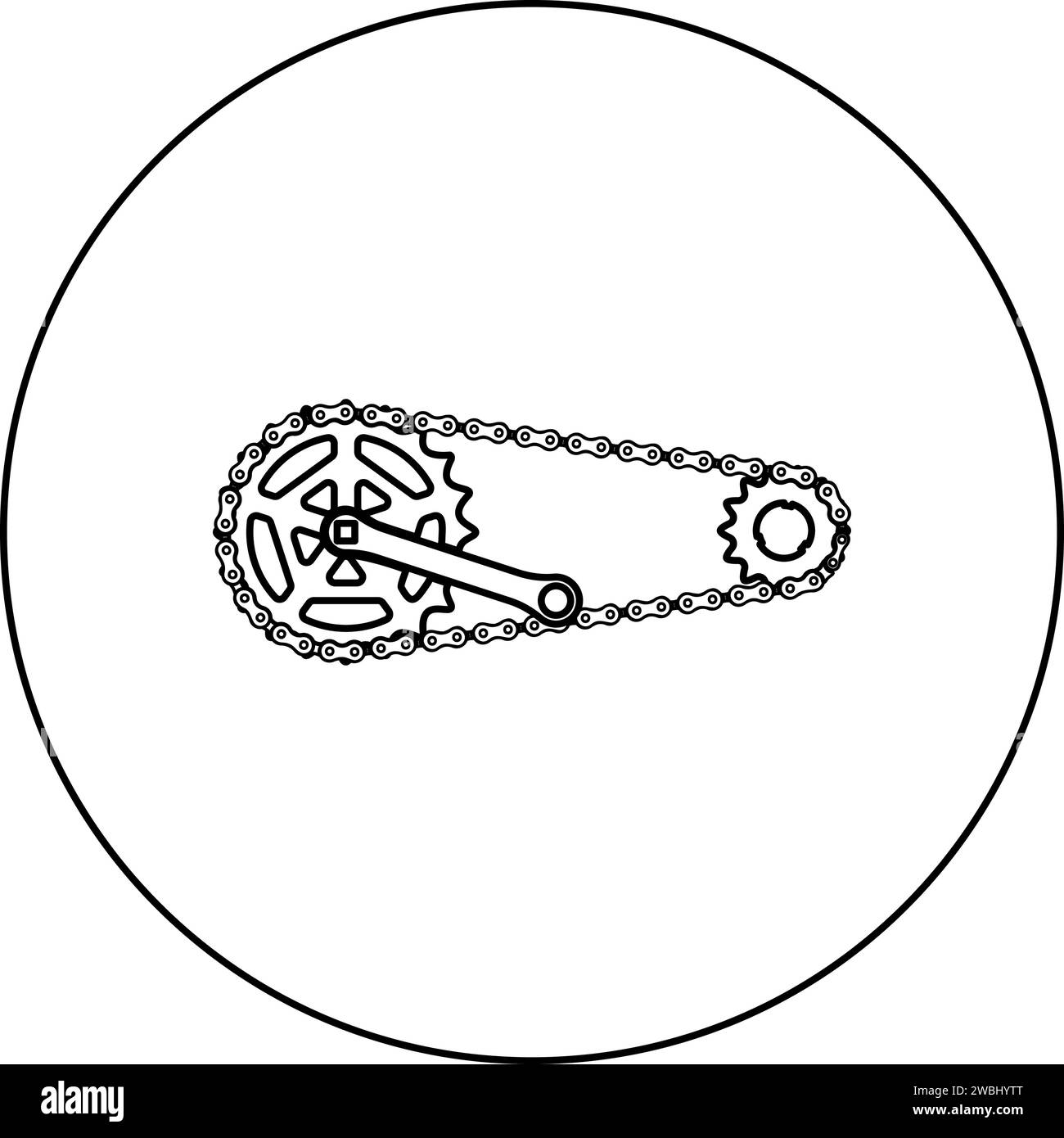 Chain bicycle link bike motorcycle two element crankset cogwheel ...