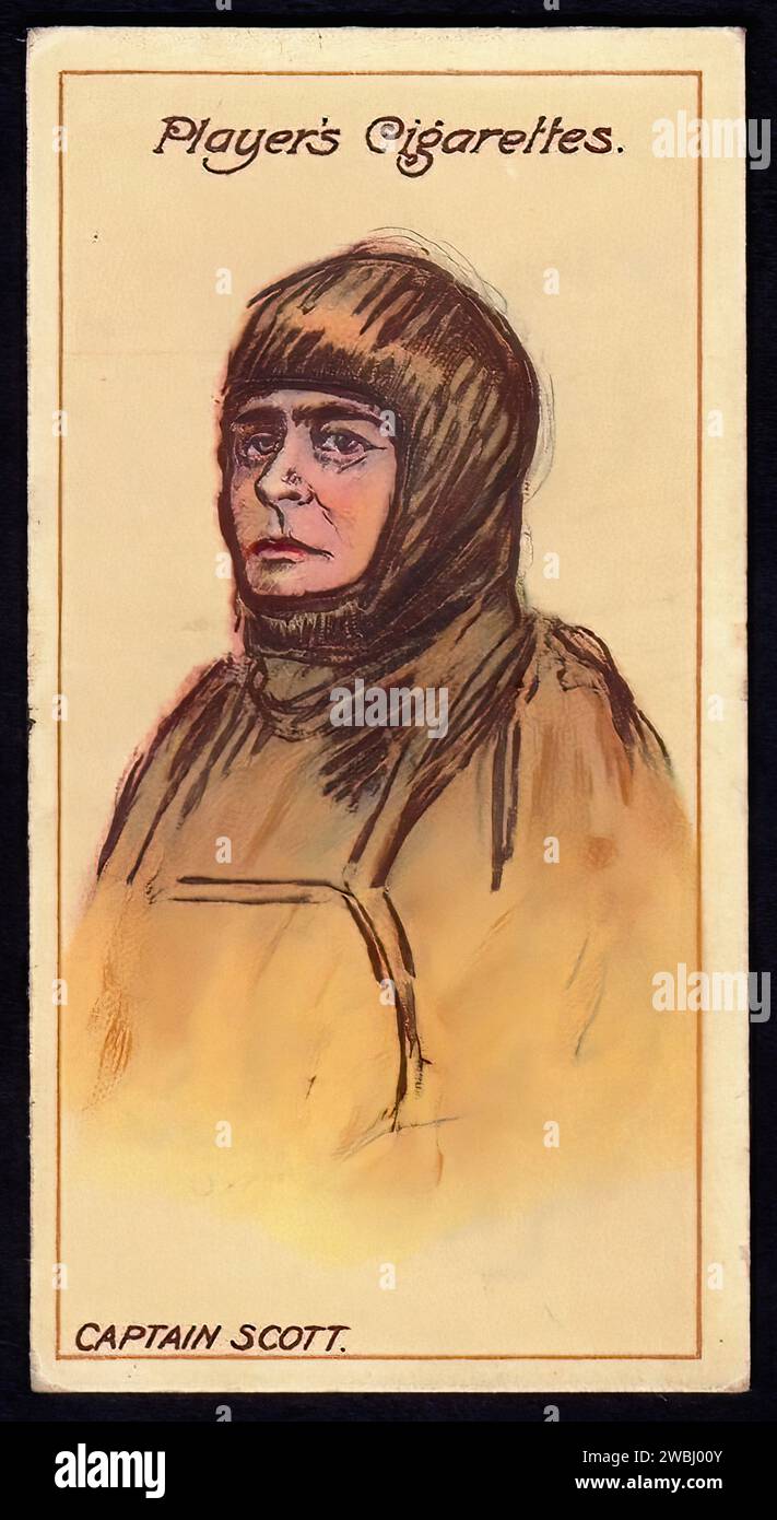 Captain Scott - Vintage Cigarette Card Illustration Stock Photo - Alamy