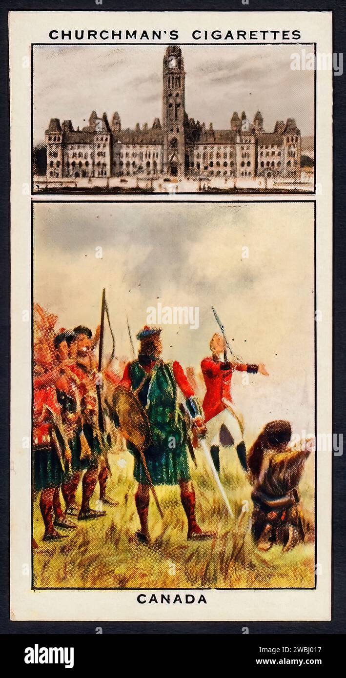 Canada 001 - Vintage Cigarette Card Illustration Stock Photo - Alamy