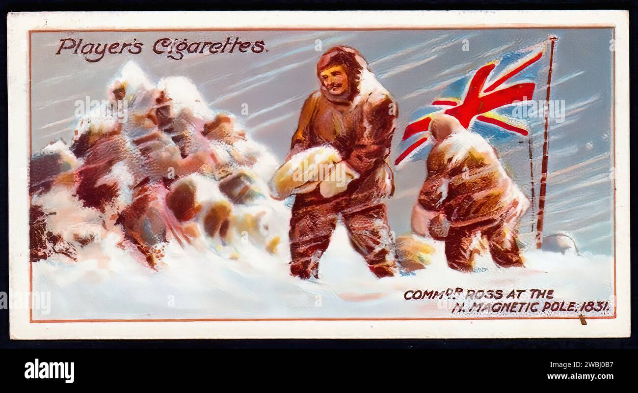 Commander Ross at the North Magnetic Pole - Vintage Cigarette Card ...
