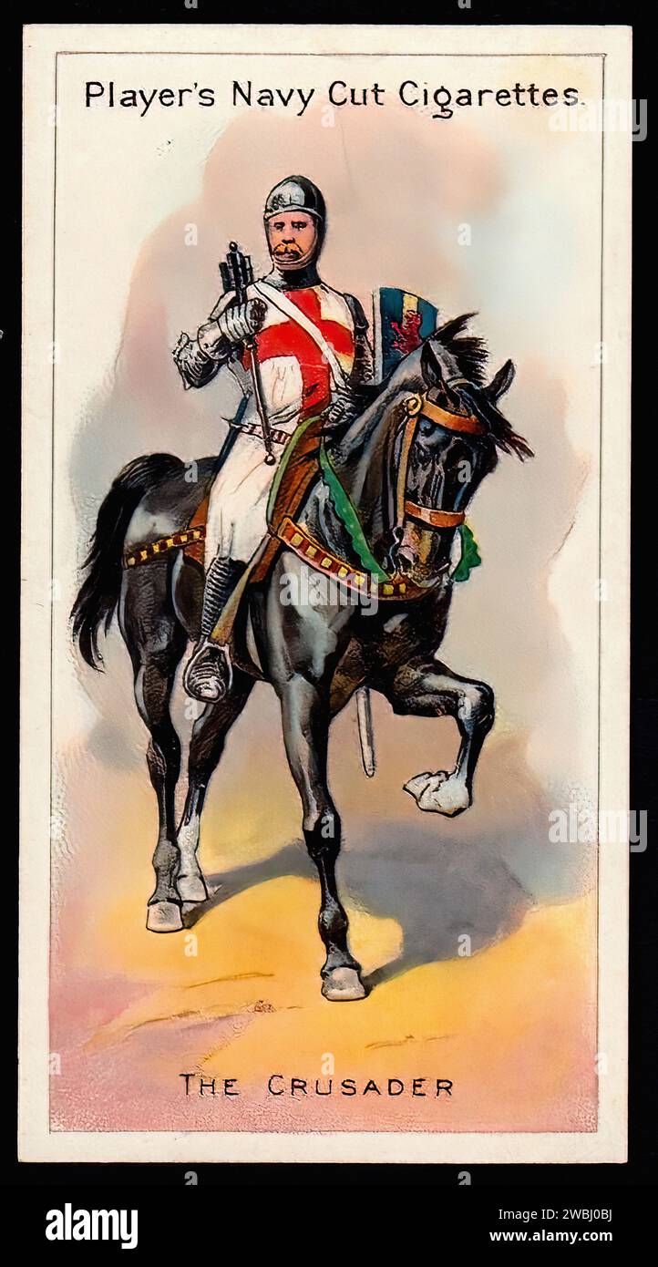 Crusader - Vintage Cigarette Card Illustration Stock Photo - Alamy