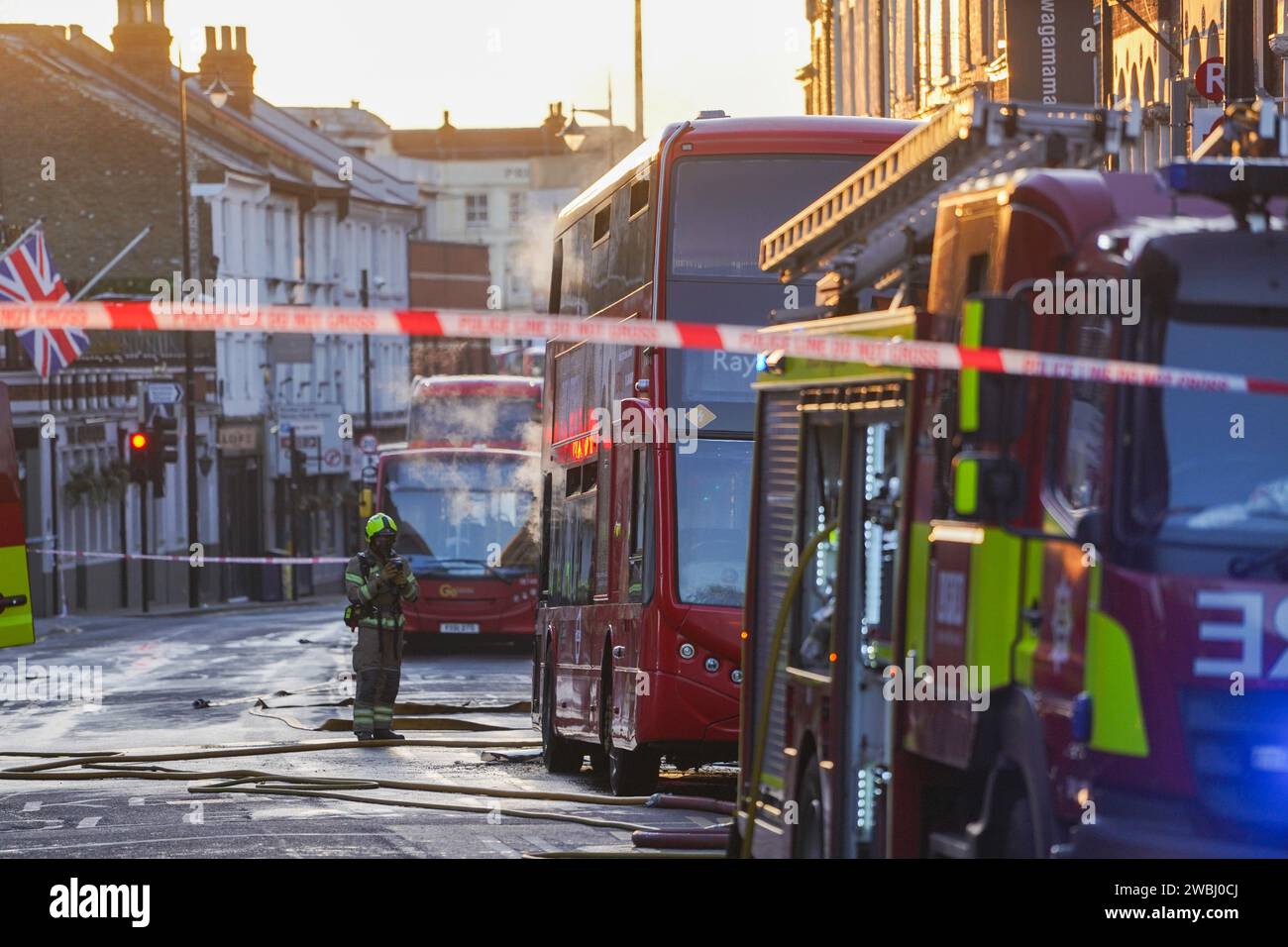 Emergency services and the London Fire Brigade are on the scene as an ...