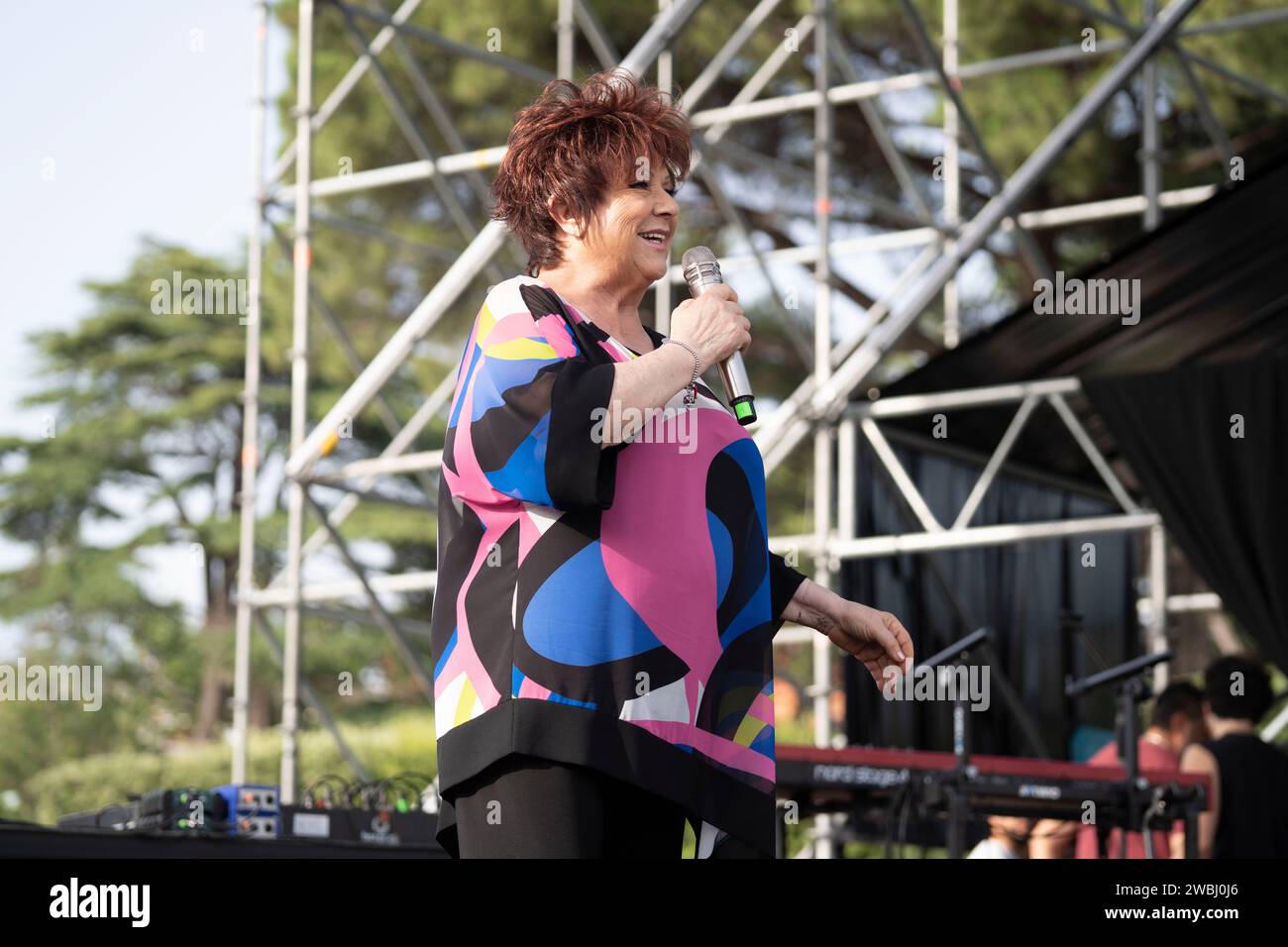 Orietta Berti, A famous Italian singer seen soundcheck at Napoli Pizza ...