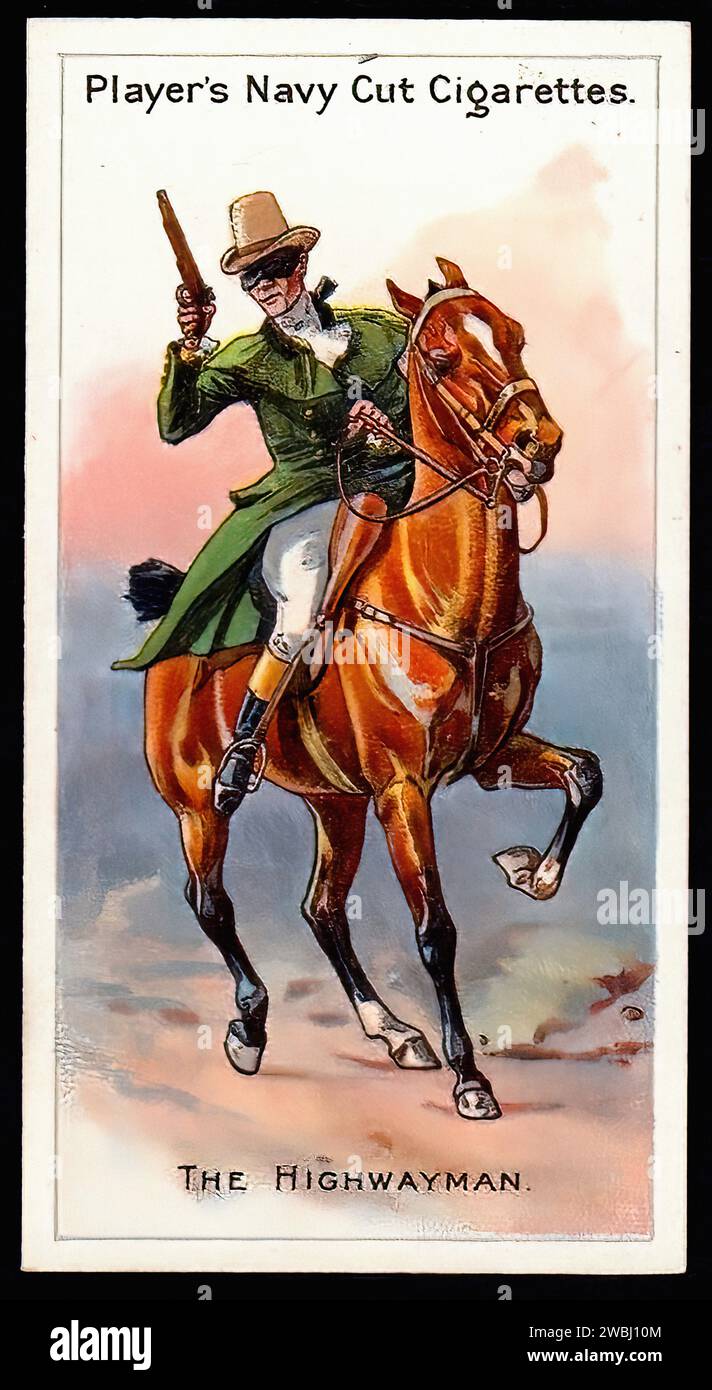 Highwayman - Vintage Cigarette Card Illustration Stock Photo - Alamy