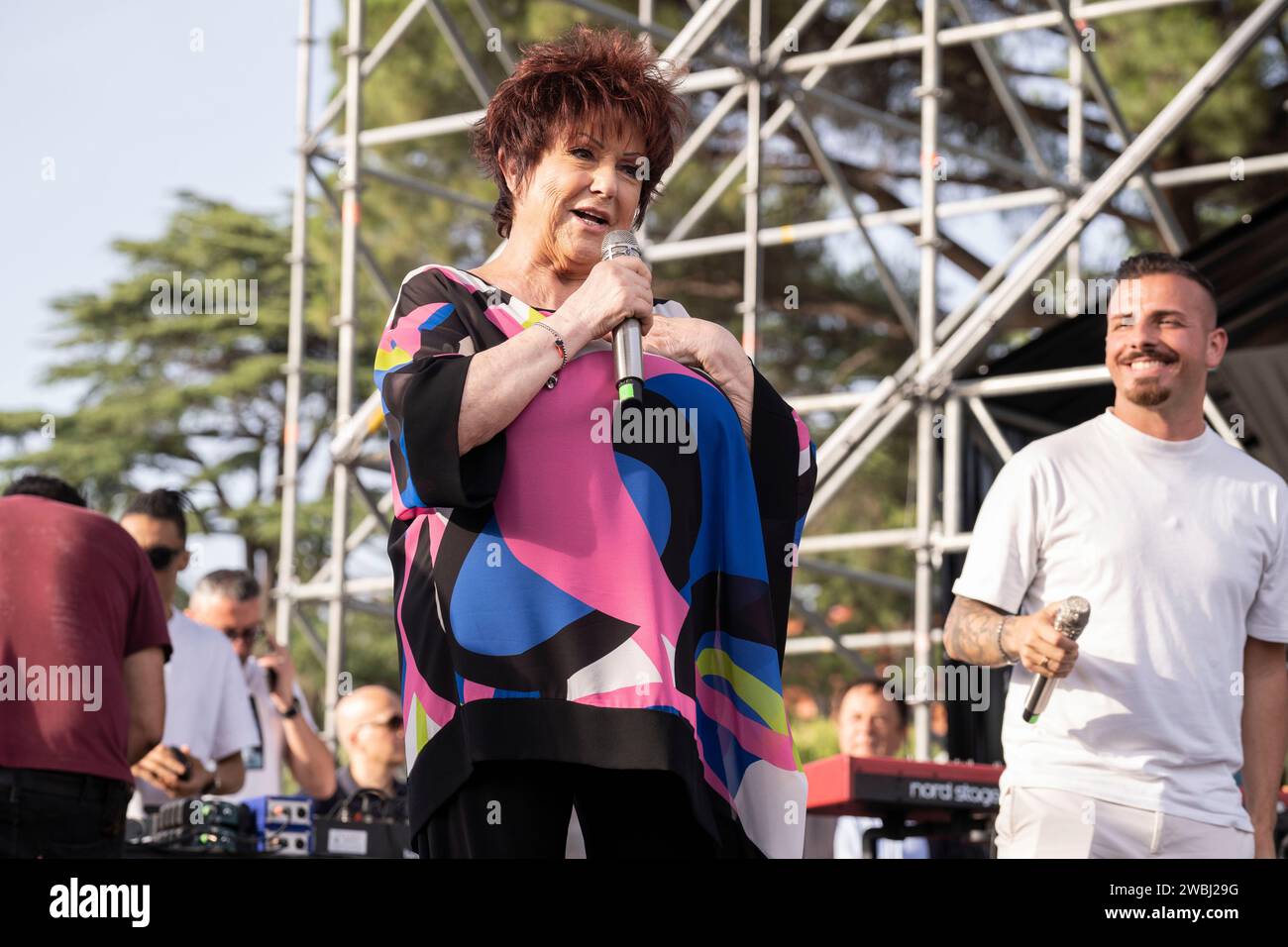 Orietta Berti, A famous Italian singer seen during the soundcheck at ...