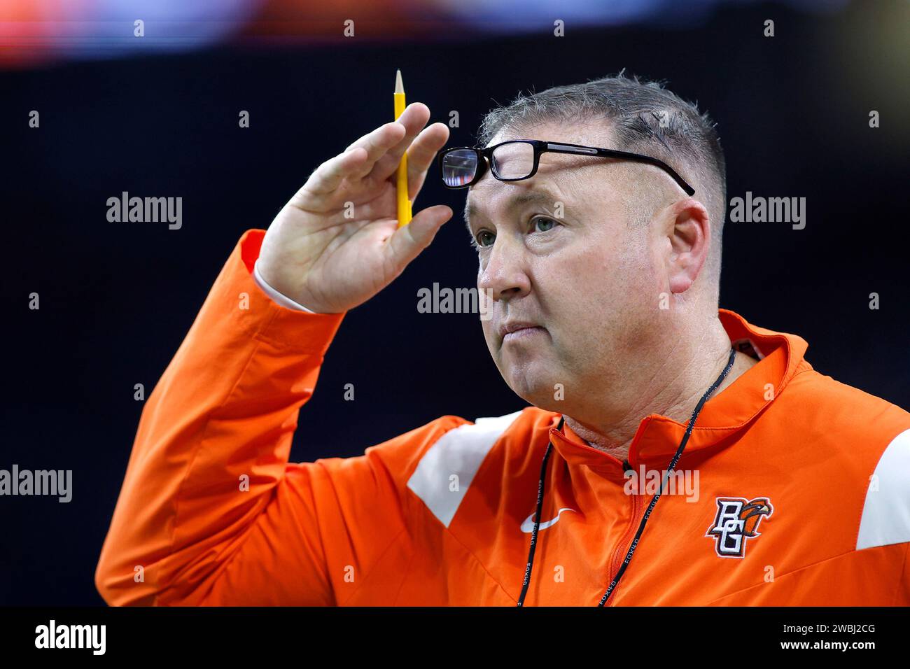 Bowling Green coach Scot Loeffler watches during the Quick Lane Bowl ...