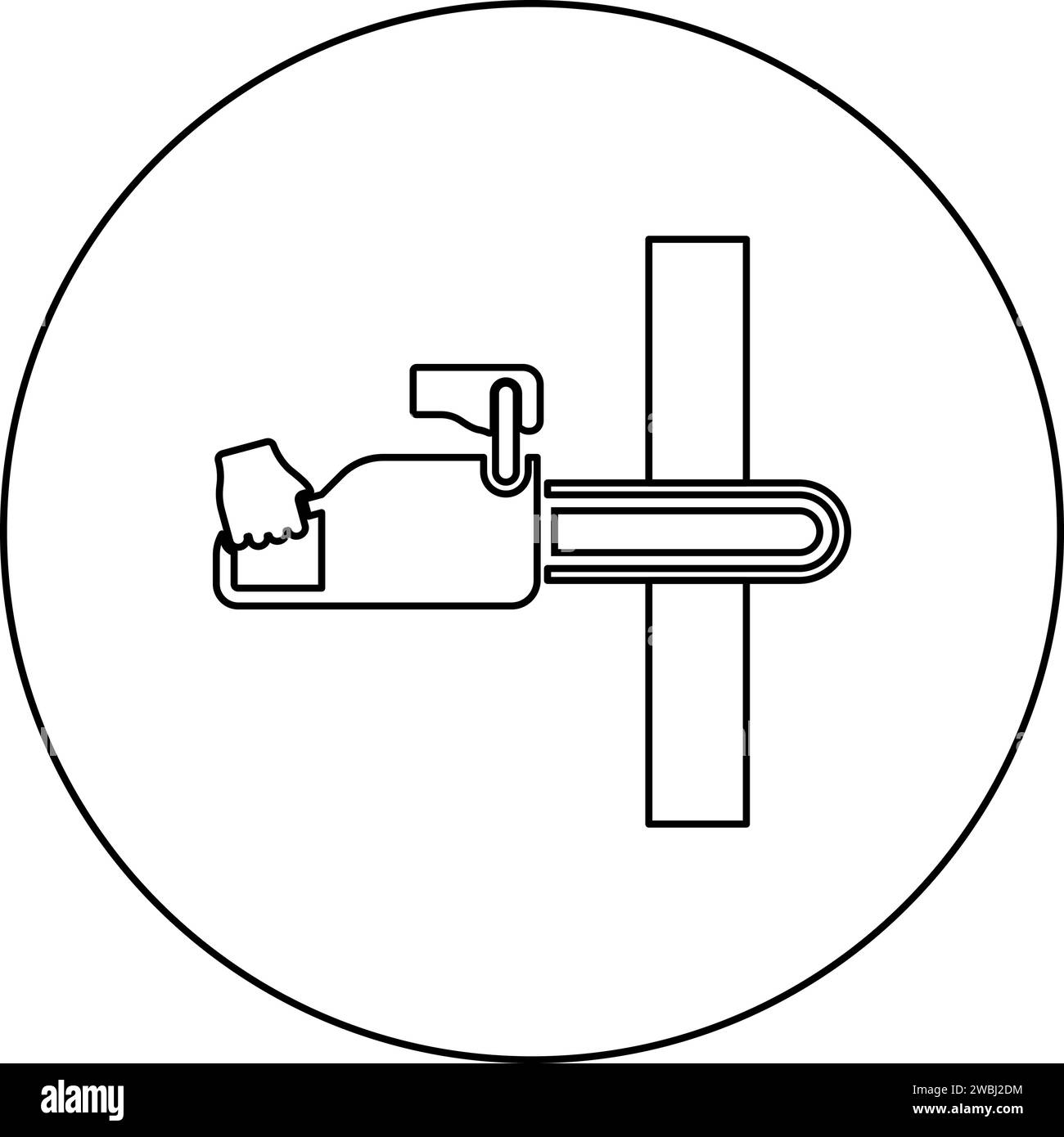 Chainsaw sawing board woodchopper concept lumberjack arborist cutting ...