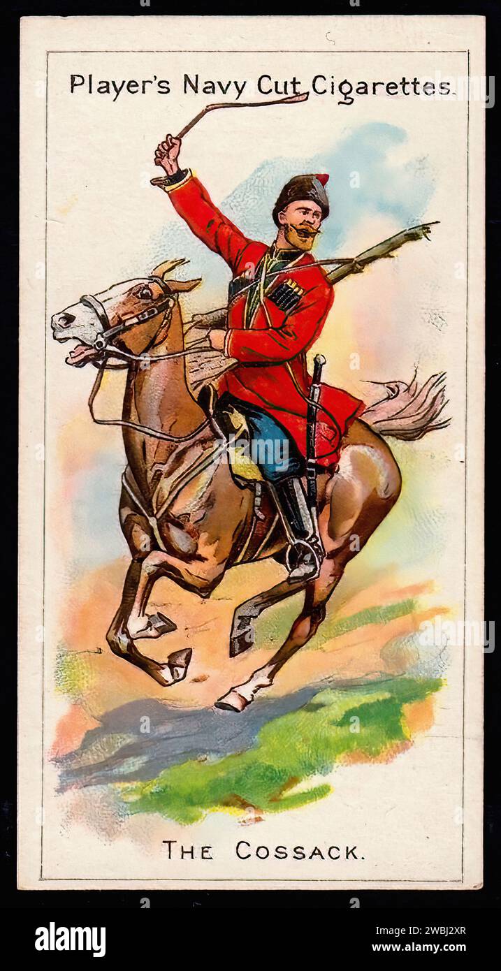 The Cossack - Vintage Cigarette Card Illustration Stock Photo - Alamy