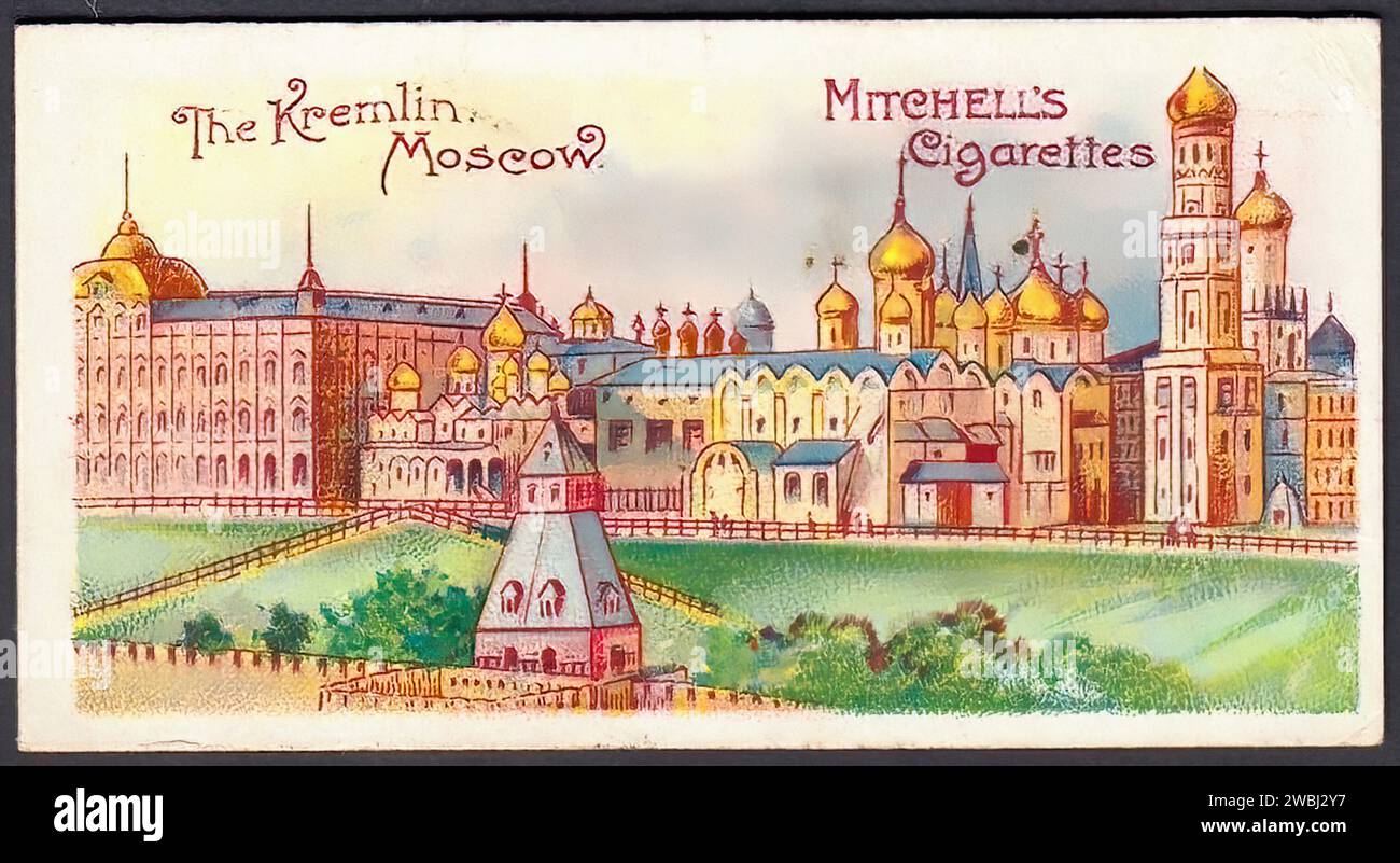The Kremlin - Vintage Cigarette Card Illustration Stock Photo - Alamy
