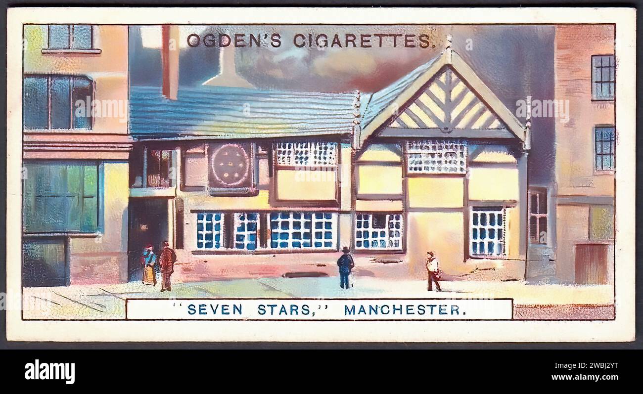 The Seven Stars Inn, Manchester - Vintage Cigarette Card Illustration ...