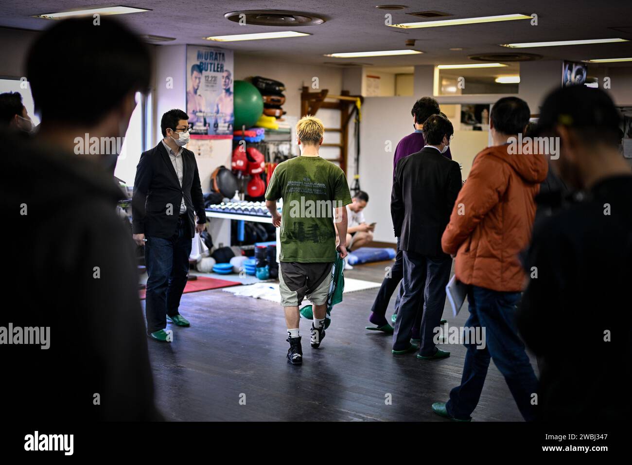 Tenshin Nasukawa of Japan trains during a public workout in Tokyo ...