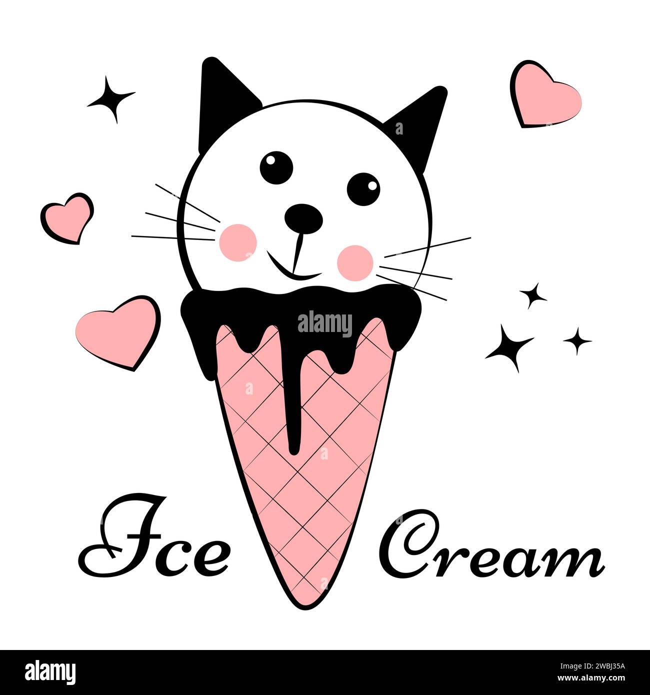 Cat background decoration Cut Out Stock Images & Pictures - Alamy