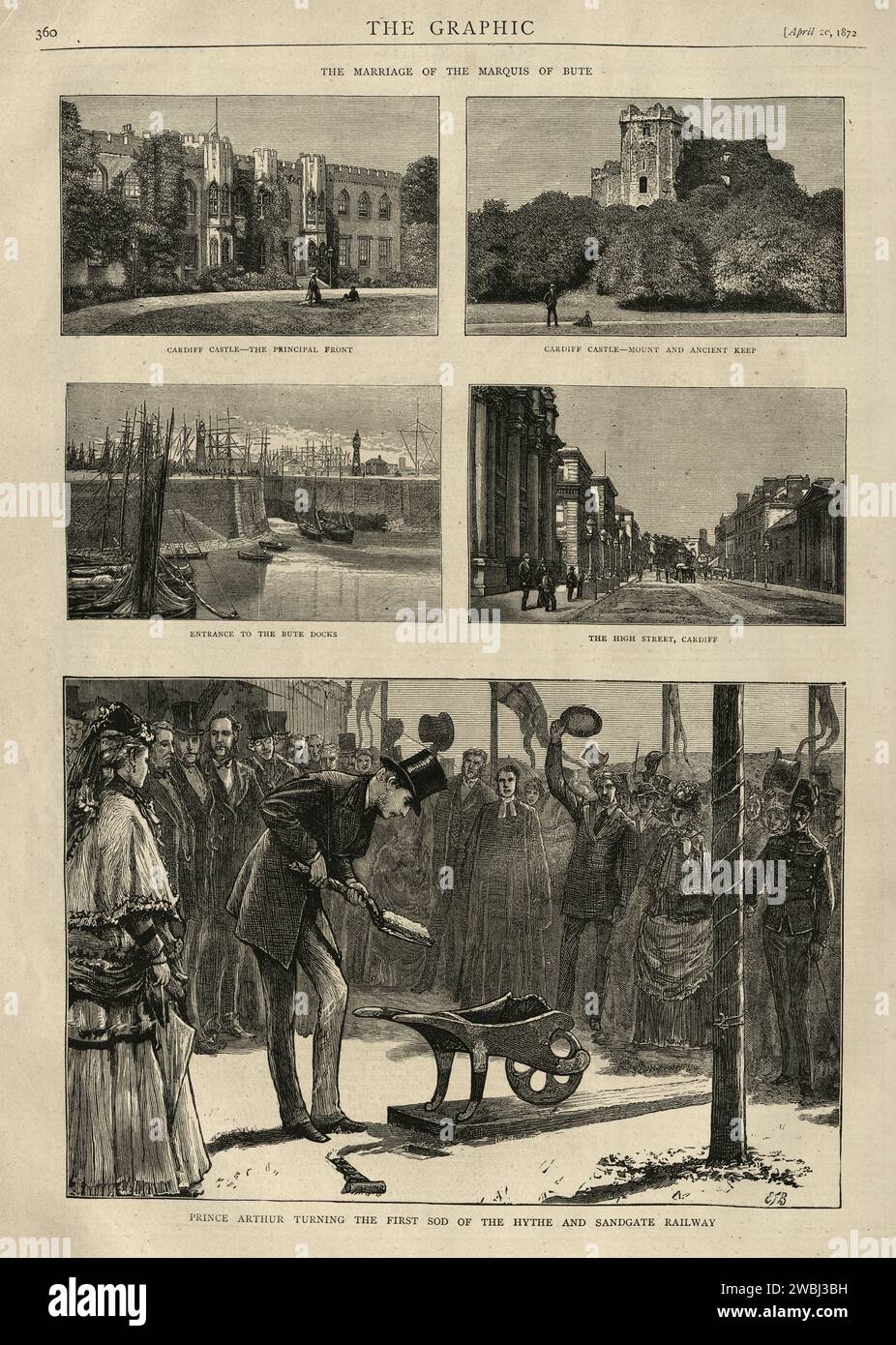 Scenes from the marriage of the Marquis of Bute, 1872, Cardiff castle ...