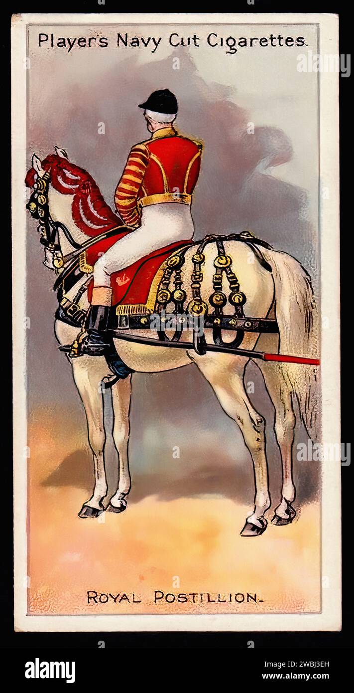A Royal Postillion - Vintage Cigarette Card Illustration Stock Photo ...