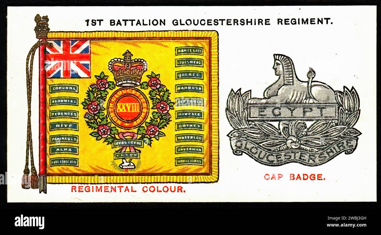 1st Battalion, Gloucestershire Regiment - Vintage Cigarette Card ...