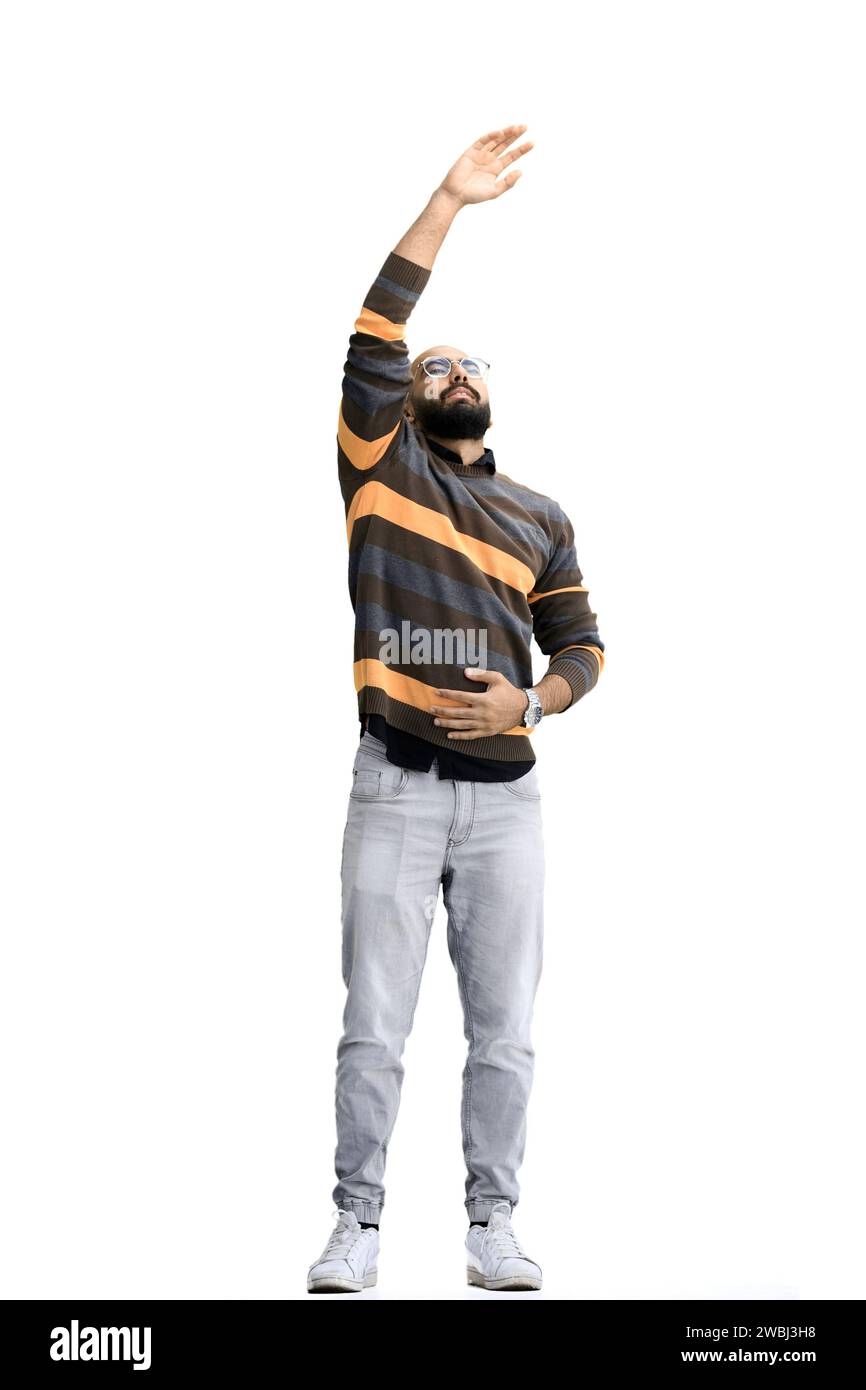 Casual african man waving hand Cut Out Stock Images & Pictures - Alamy