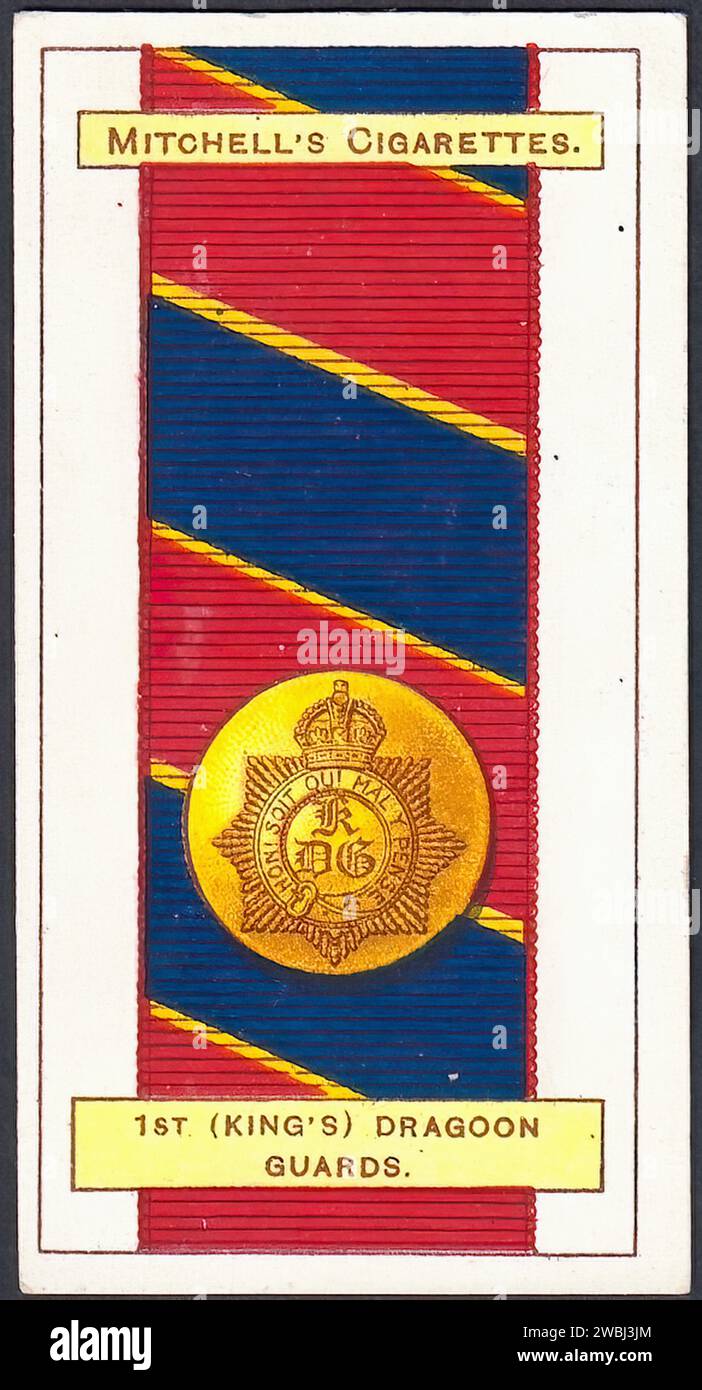 1st Dragoon Guards - Vintage Cigarette Card Illustration Stock Photo ...
