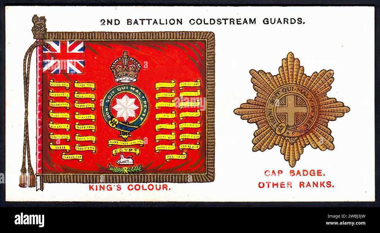 2nd Battalion, Coldstream Guards - Vintage Cigarette Card Illustration ...