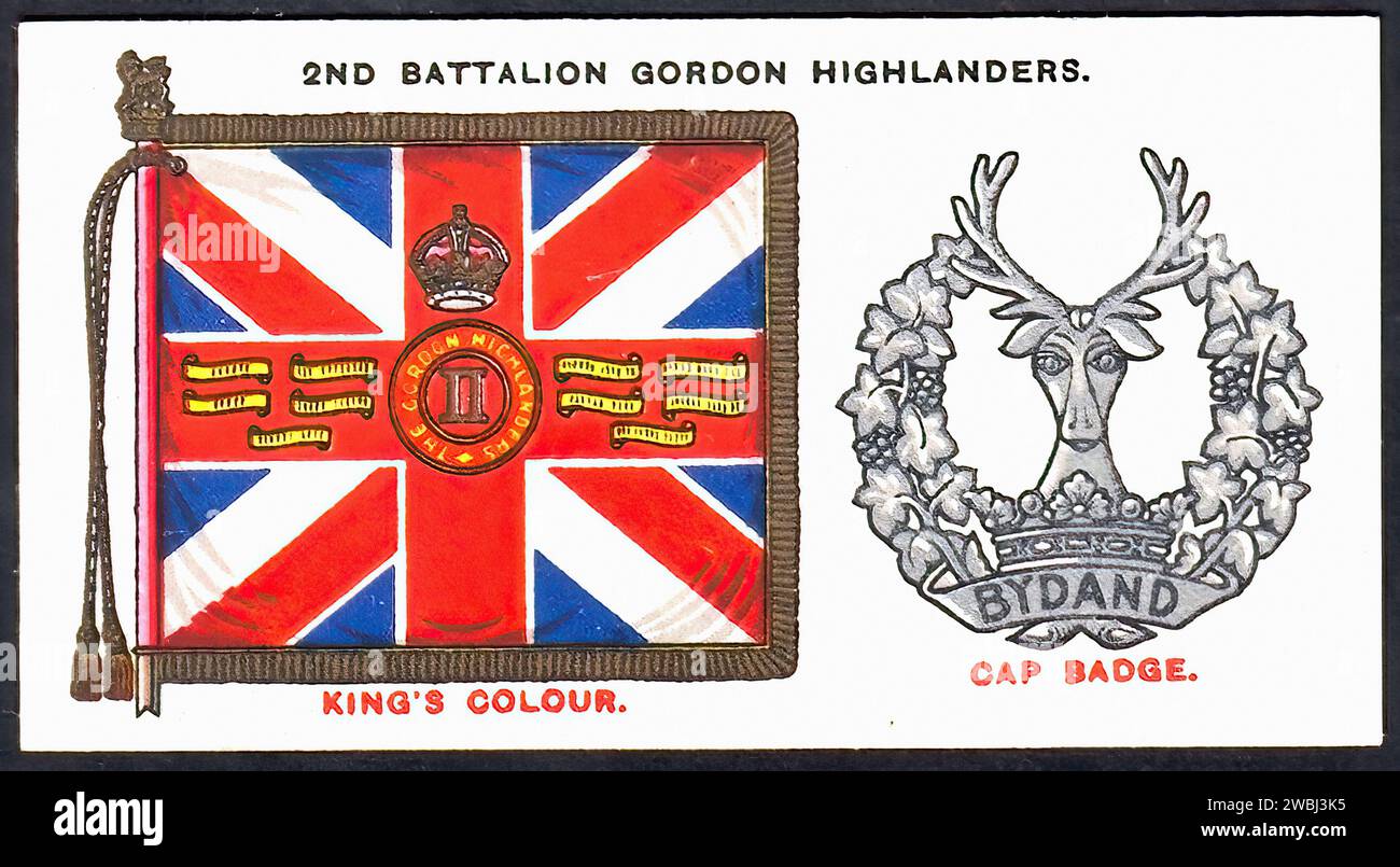 2nd Battalion, Gordon Highlanders - Vintage Cigarette Card Illustration ...