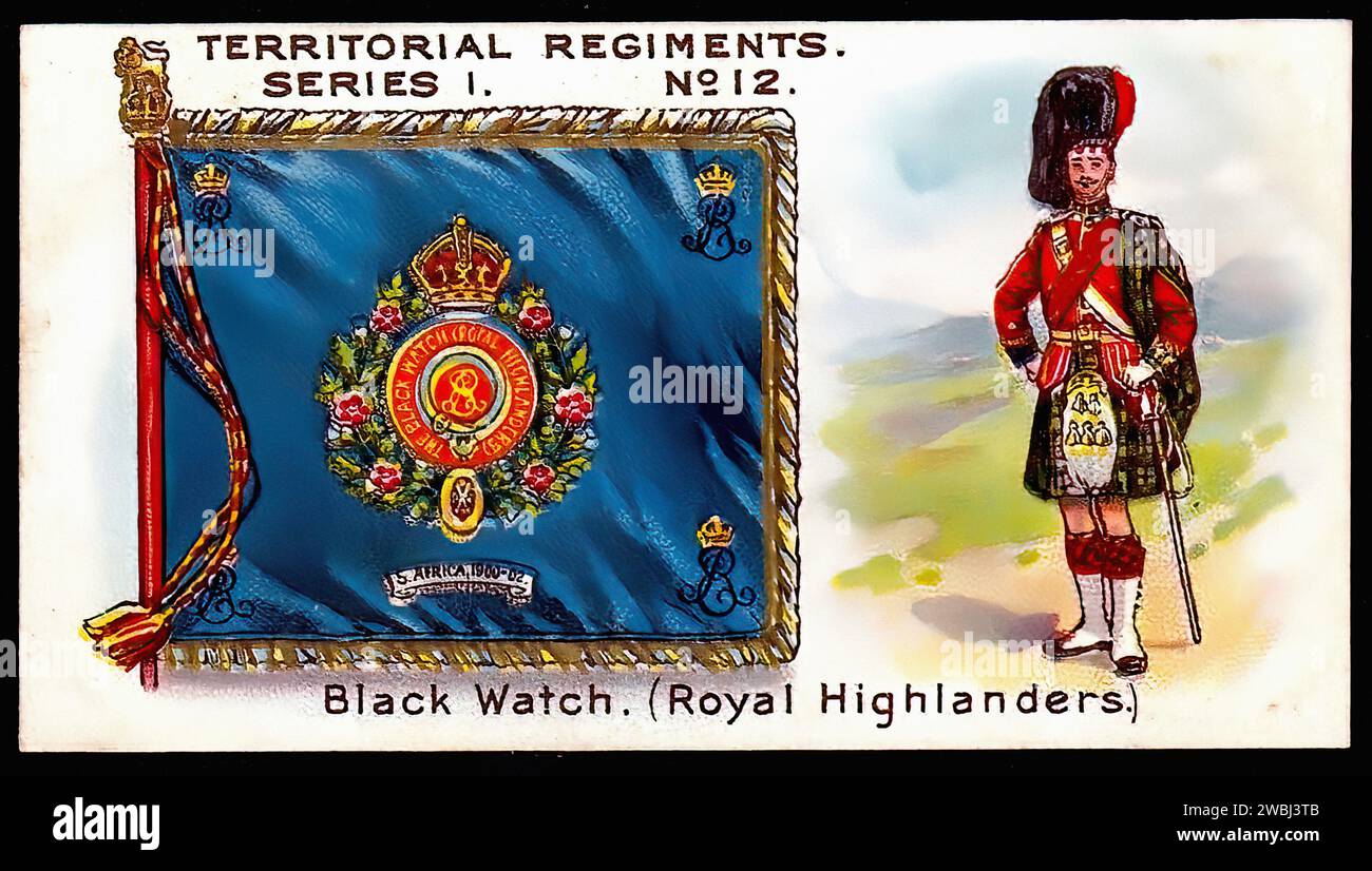 Black Watch - Vintage Cigarette Card Illustration Stock Photo - Alamy