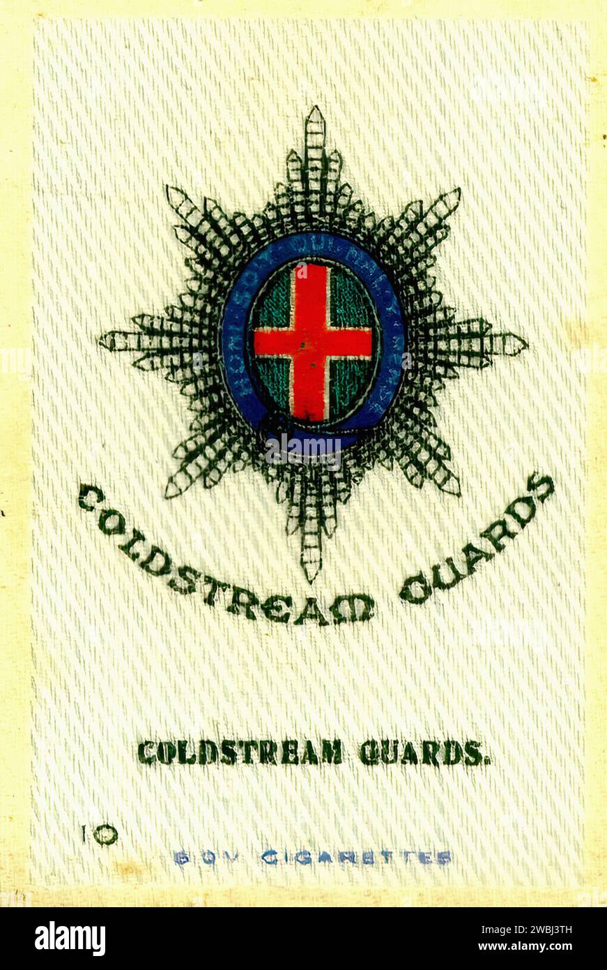 Coldstream Guards - Vintage Cigarette Card Silk Illustration Stock ...