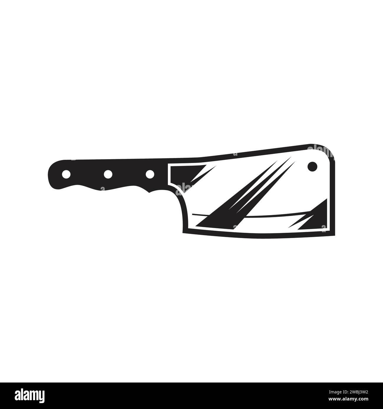 Butcher Knife Logo icon design. Knife silhouette logo elegant on white ...