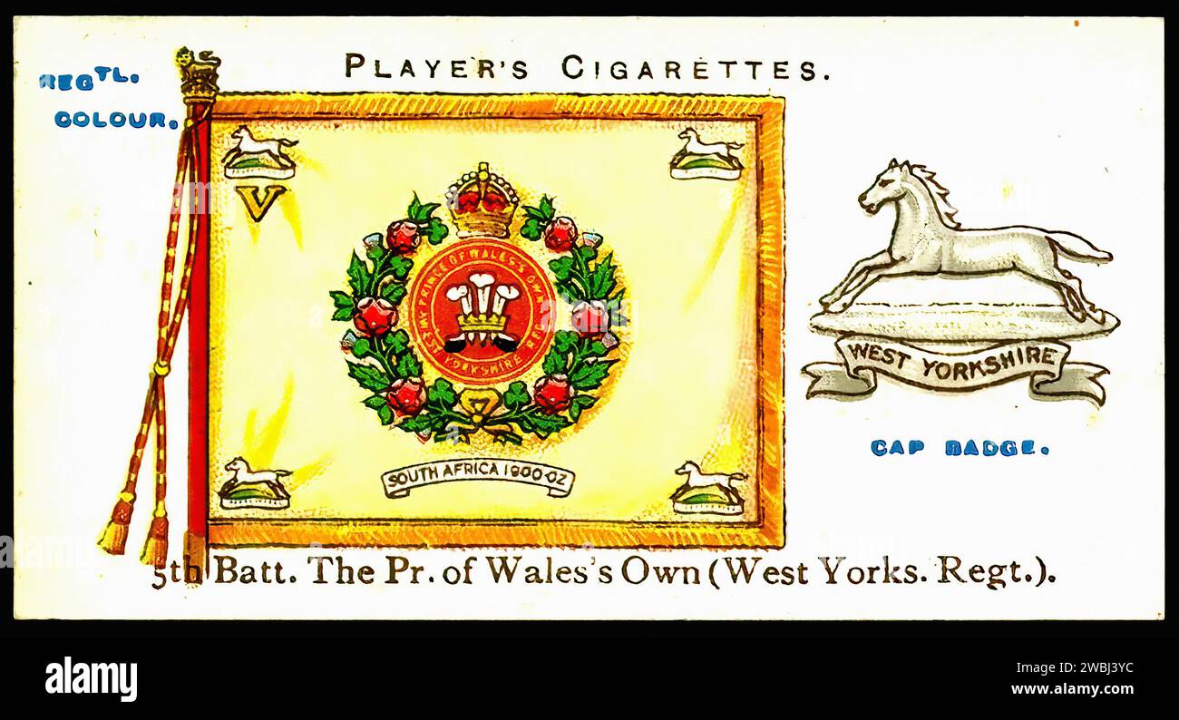 Colours of The Prince of Wales's West Yorkshire Regiment - Vintage ...