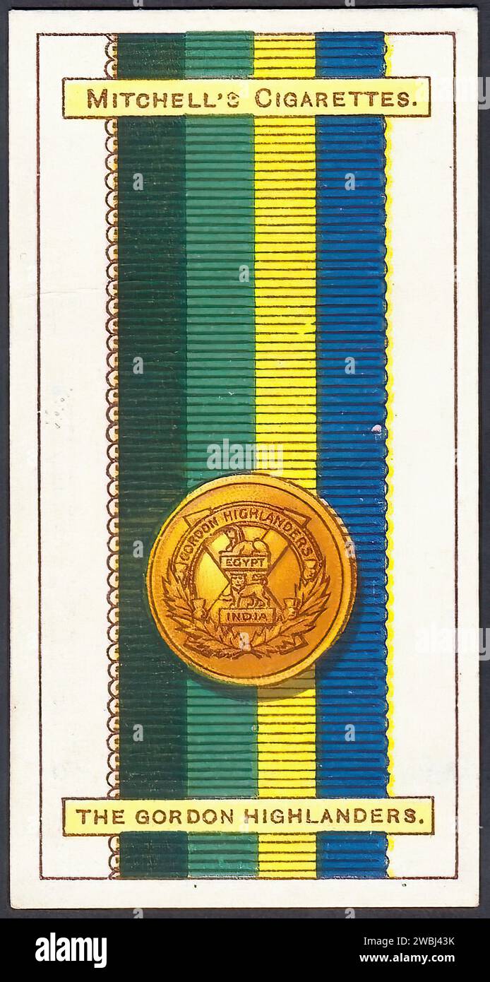 Gordon Highlanders00001 - Vintage Cigarette Card Illustration Stock Photo - Alamy