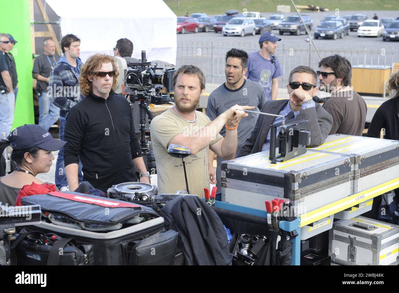 Source Code Year : 2011 USA Director : Duncan Jones Duncan Jones Shooting picture Stock Photo ...