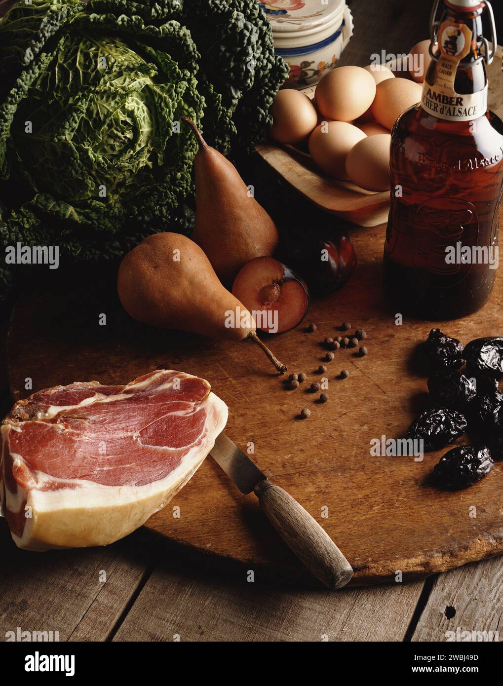 Pork Ham Cutlet With Beer - Studio Photography Setup Stock Photo - Alamy