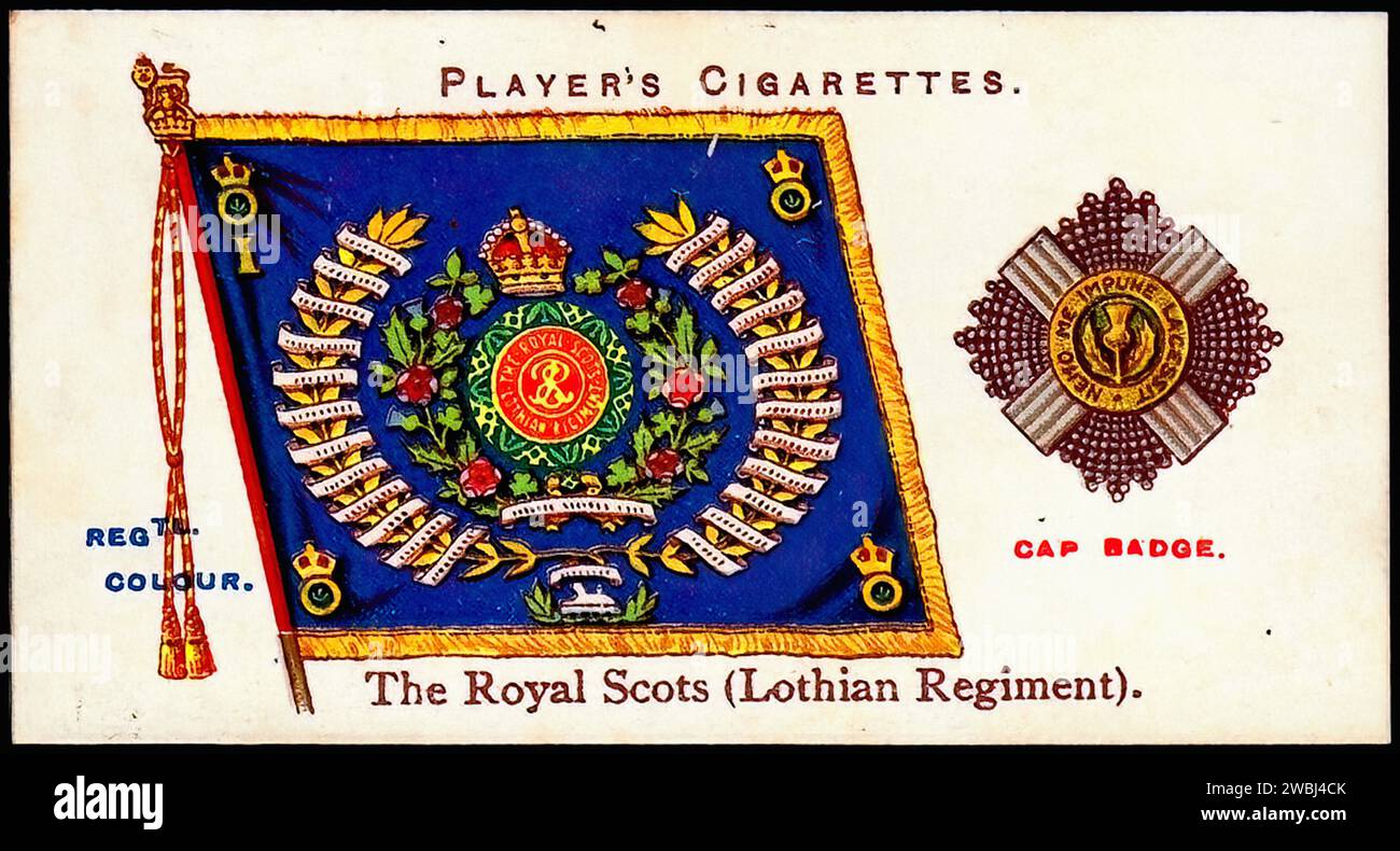 Lothian Regiment - Vintage Cigarette Card Illustration Stock Photo - Alamy