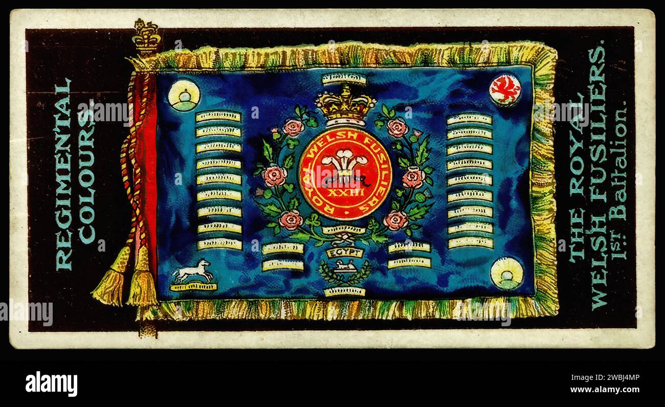 Regimental Colours of The Royal Welsh Fusiliers - Vintage Cigarette ...