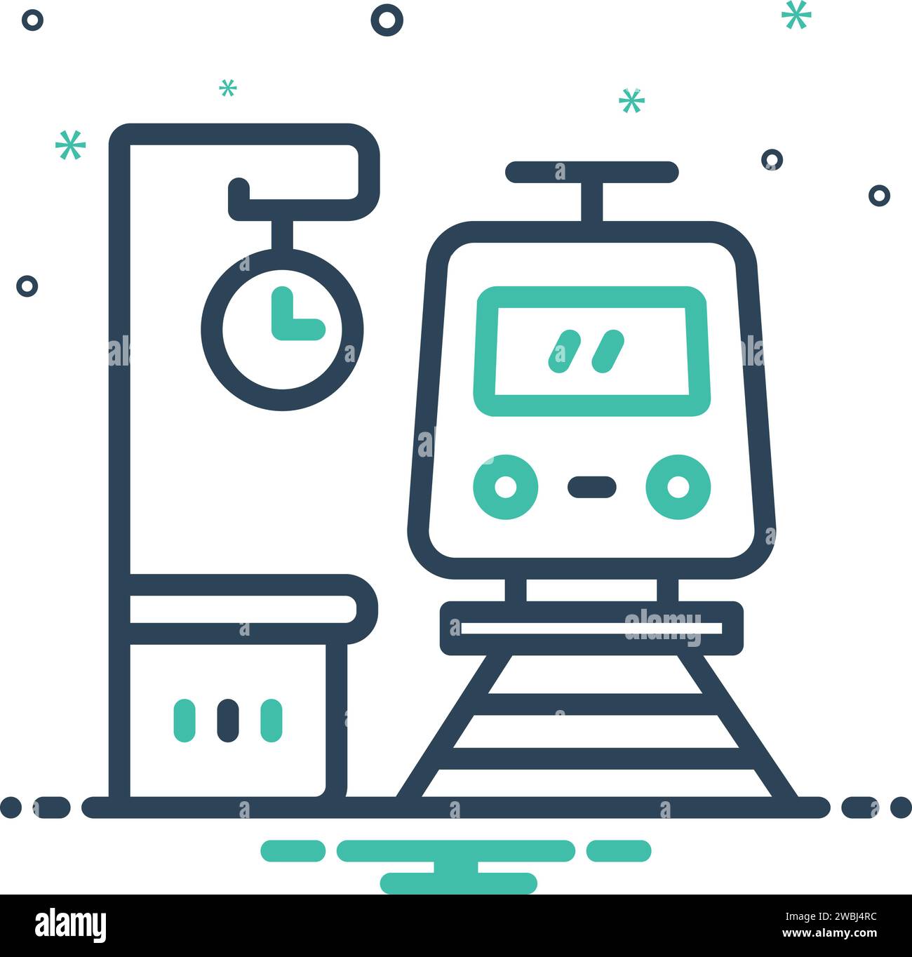 Railway clock vector hi-res stock photography and images - Alamy