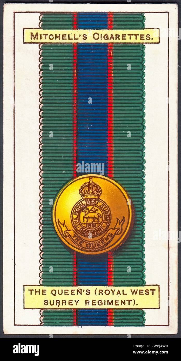 Royal West Surrey Regiment00001 - Vintage Cigarette Card Illustration ...