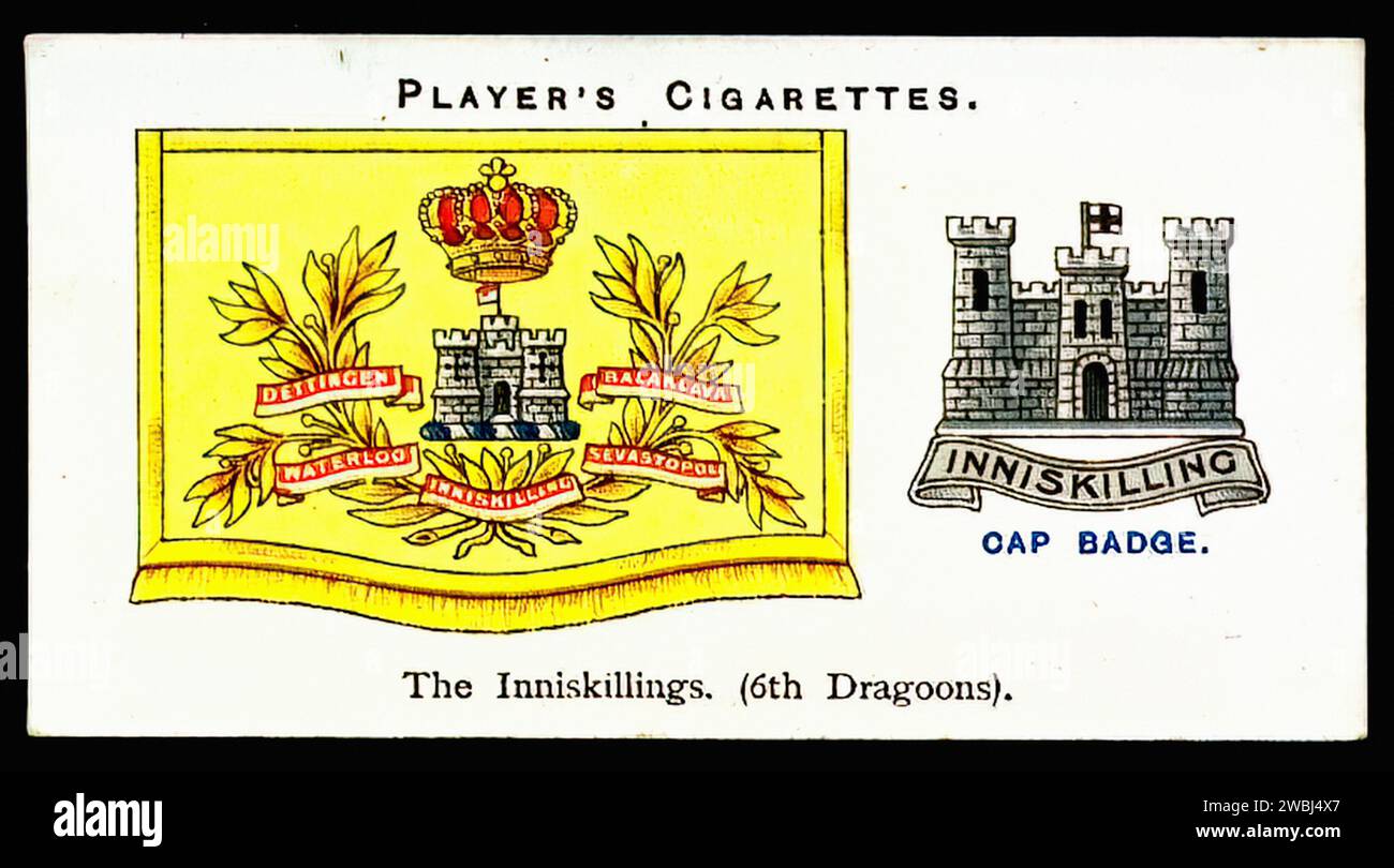 The Inniskillings (6th Dragoons) - Vintage Drum Banners Illustration ...