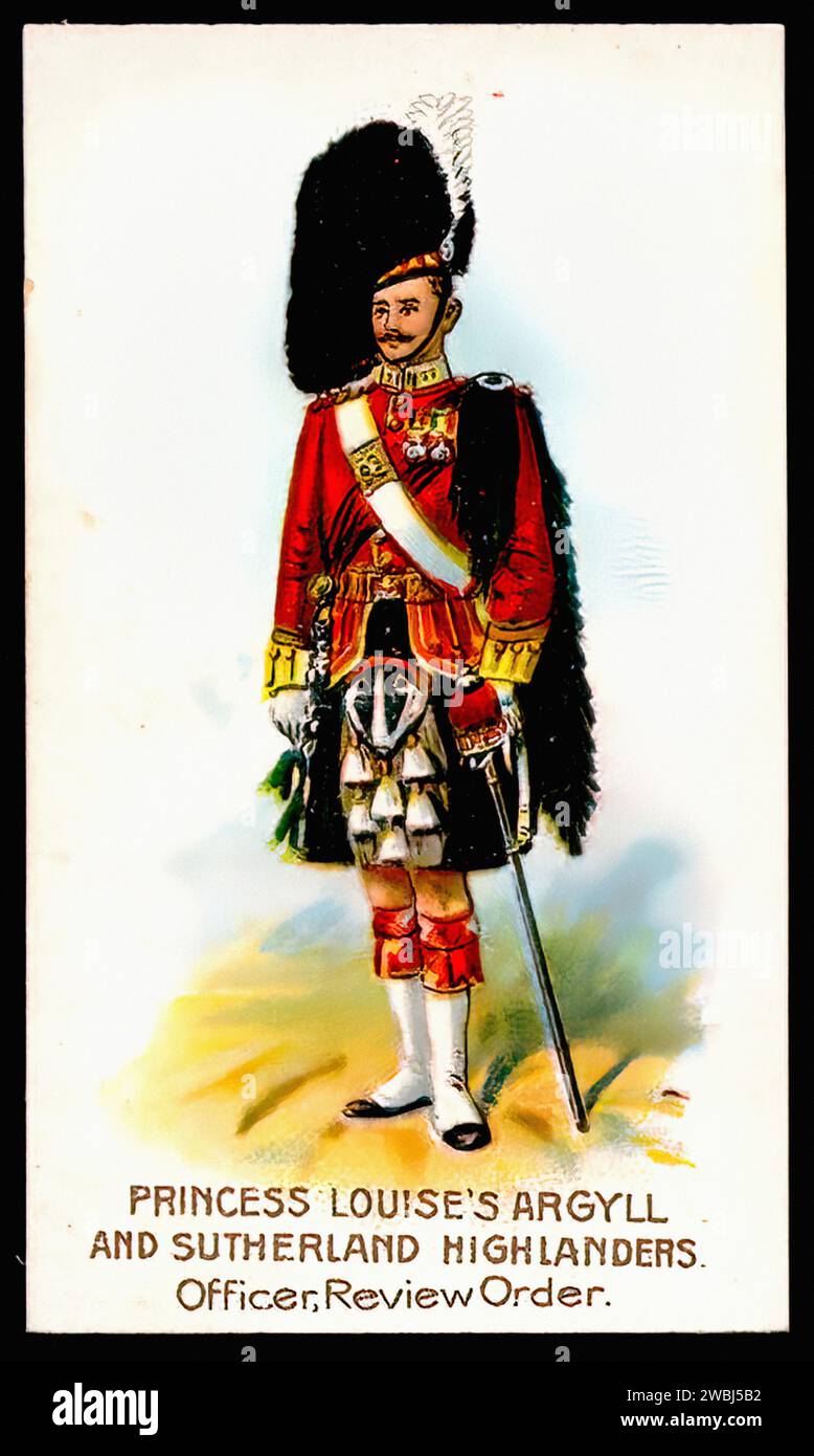 Argyll & Sutherland Highlanders - Vintage Cigarette Card Illustration ...