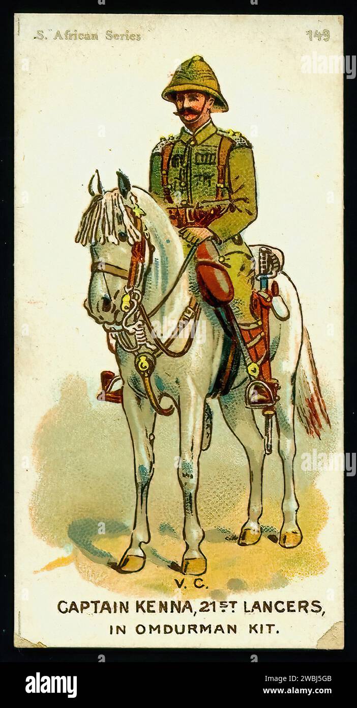 Captain Kenna VC - Vintage Cigarette Card Illustration Stock Photo - Alamy