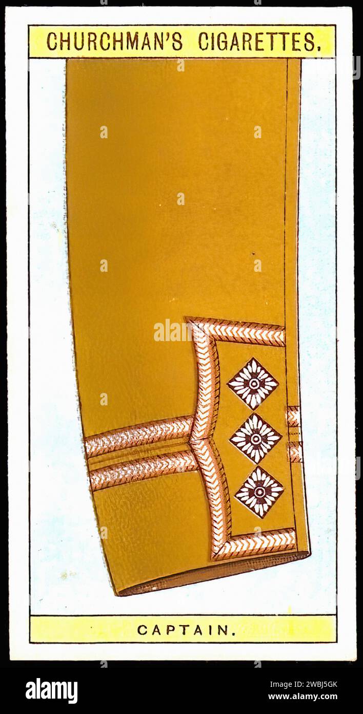 Captain - Vintage Cigarette Card Illustration Stock Photo - Alamy
