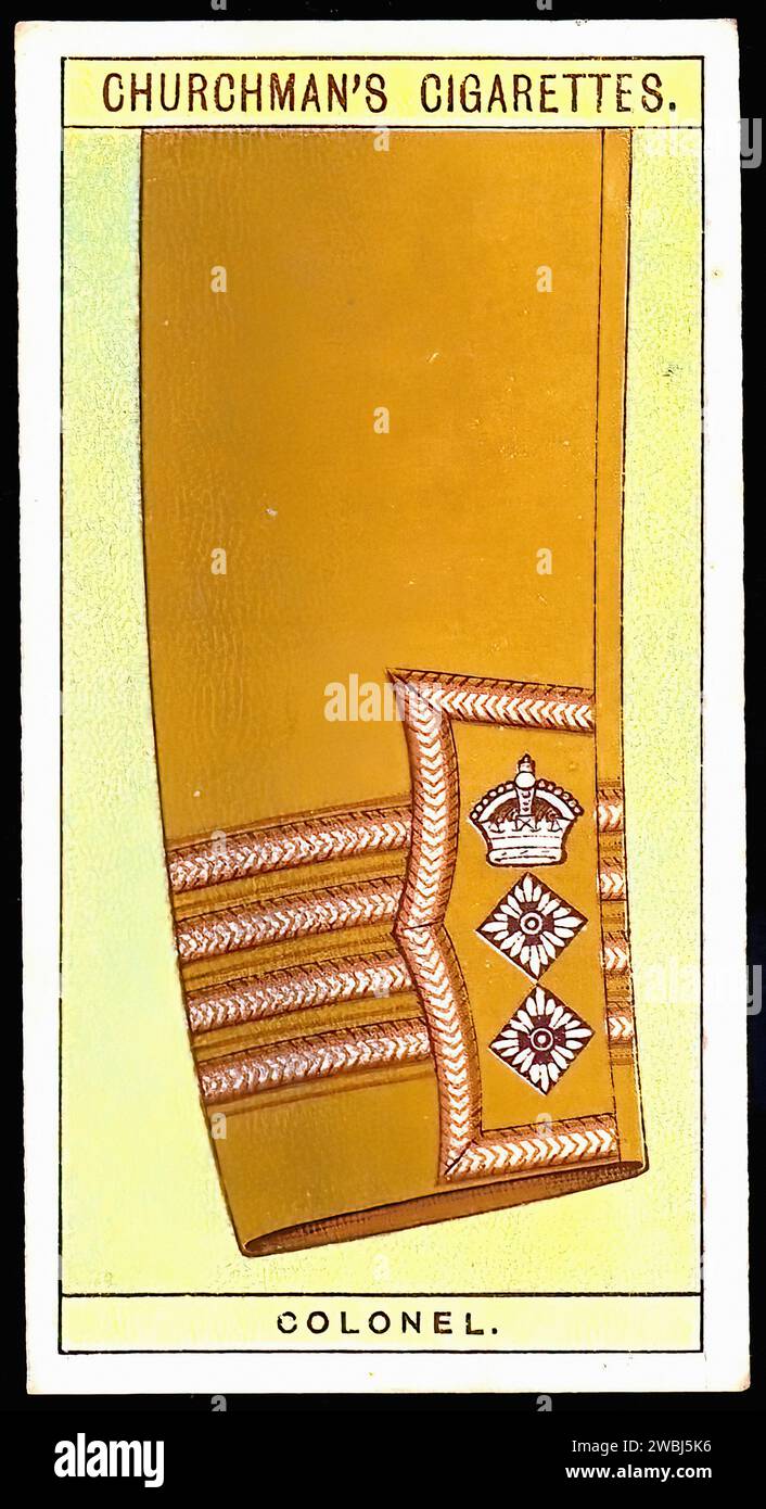 Colonel - Vintage Cigarette Card Illustration Stock Photo - Alamy