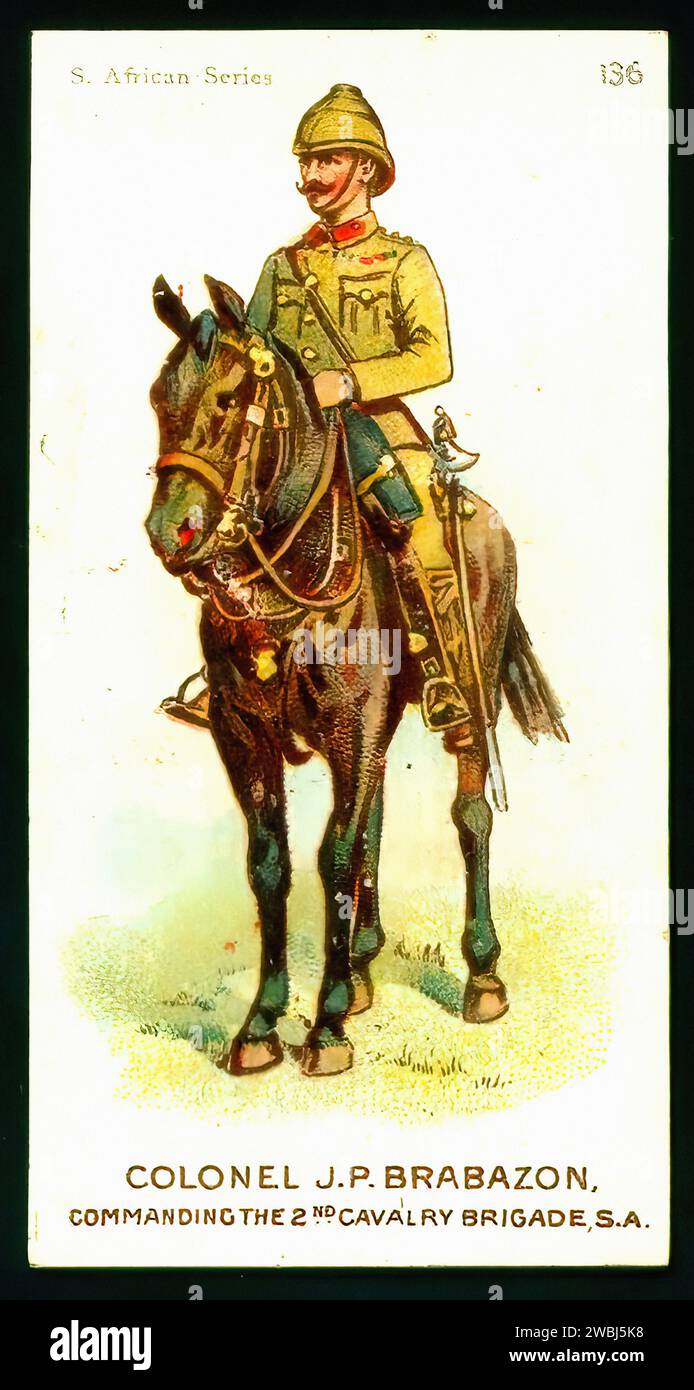 Colonel Brabazon - Vintage Cigarette Card Illustration Stock Photo - Alamy