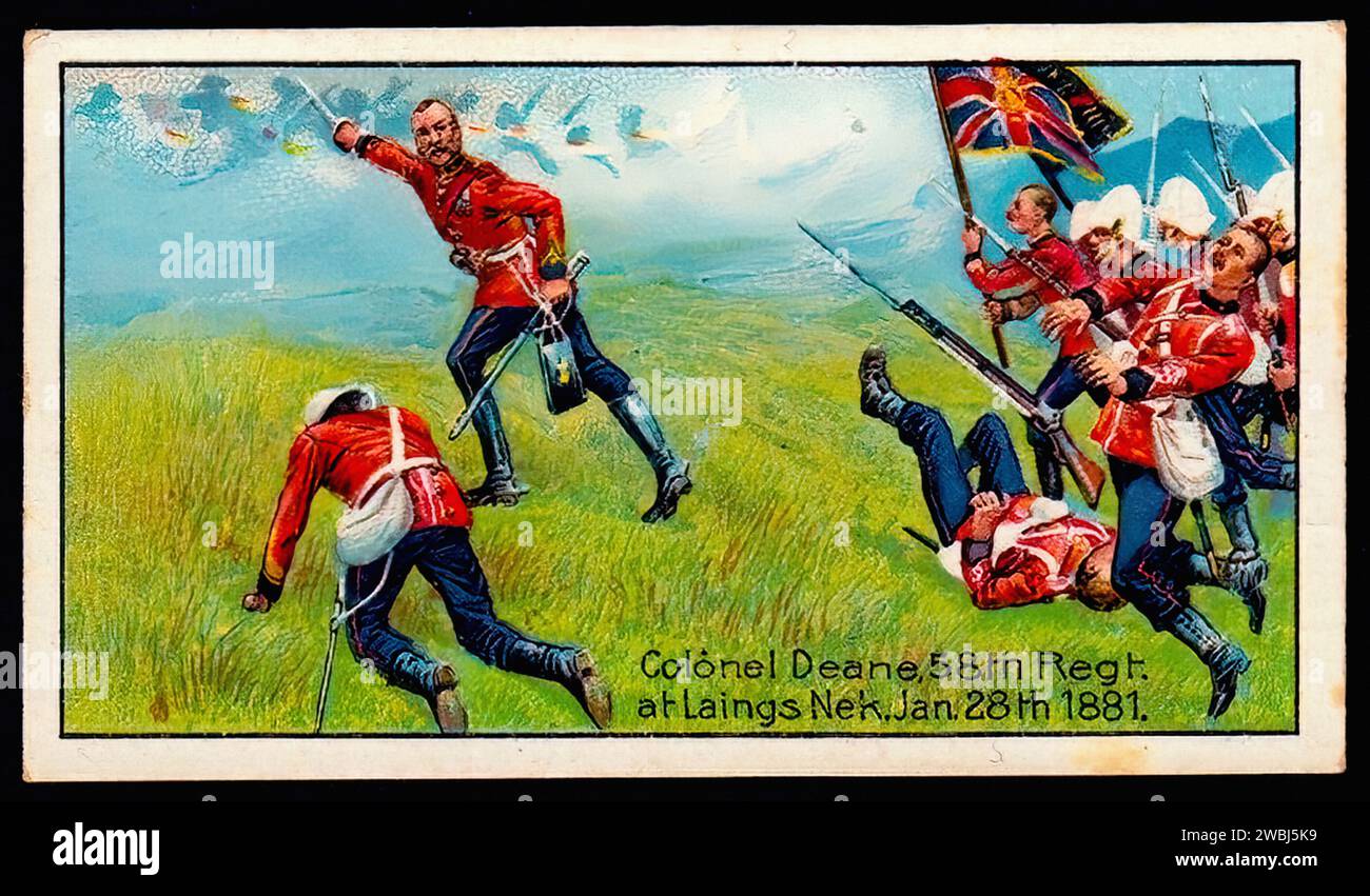 Colonel Deane 58th Regiment - Vintage Cigarette Card Illustration Stock ...