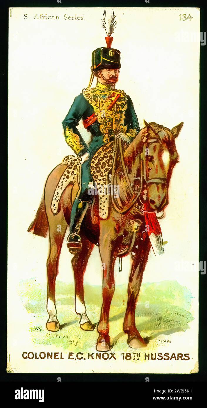 Colonel Knox - Vintage Cigarette Card Illustration Stock Photo - Alamy