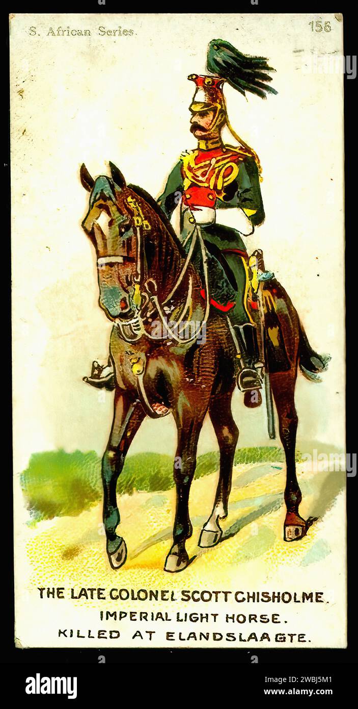 Colonel Scott Chisholme - Vintage Cigarette Card Illustration Stock ...