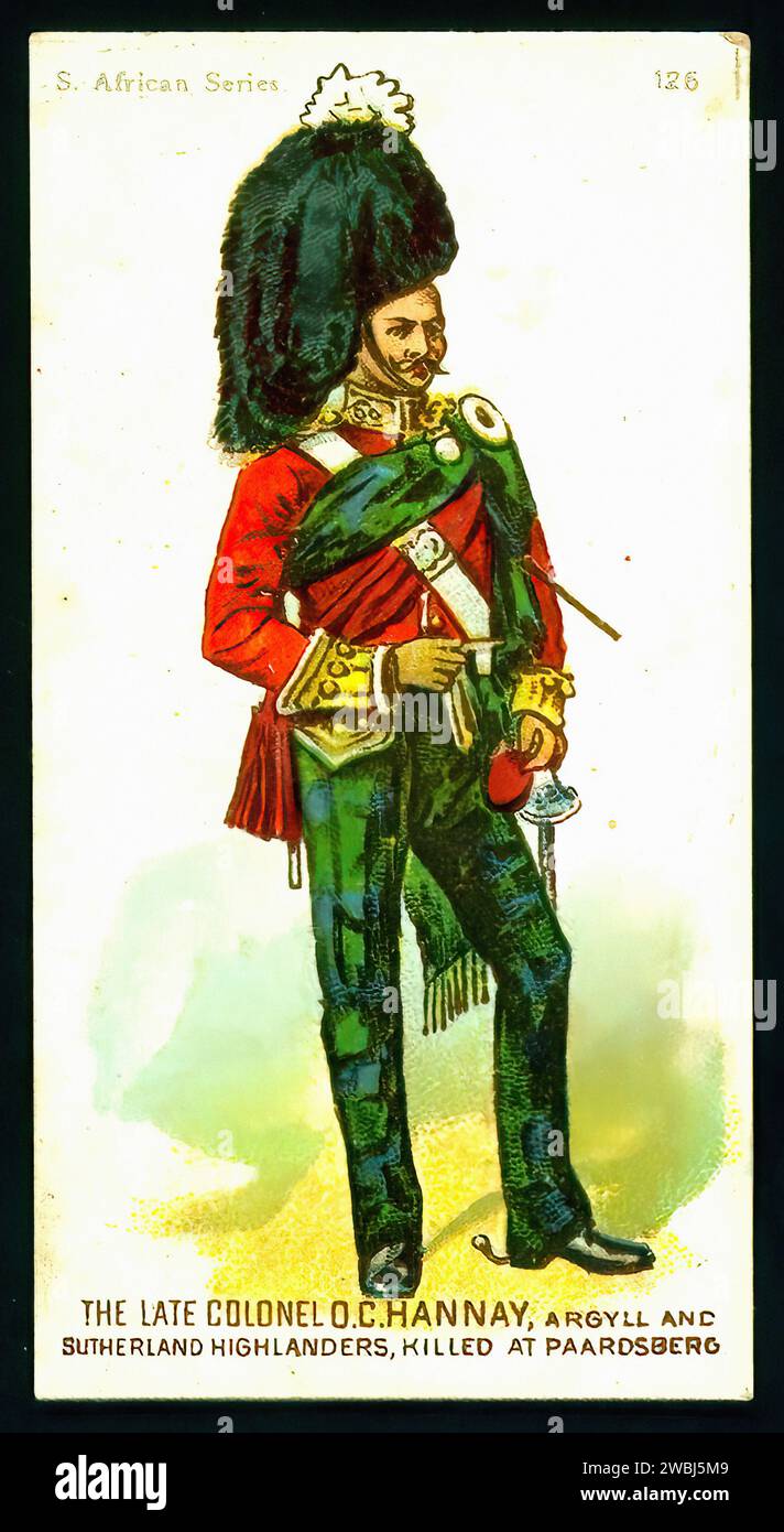 Colonel Hannay - Vintage Cigarette Card Illustration Stock Photo - Alamy