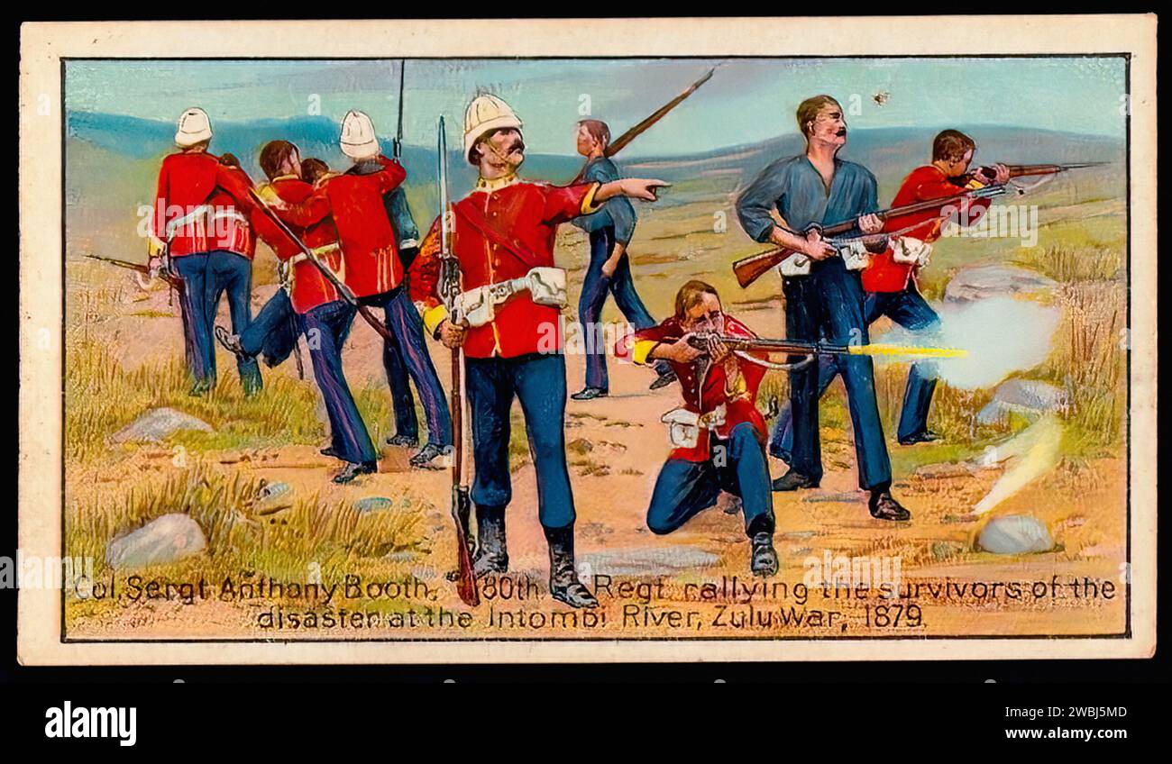 Colour Sergeant Anthony Booth VC - Vintage Cigarette Card Illustration ...