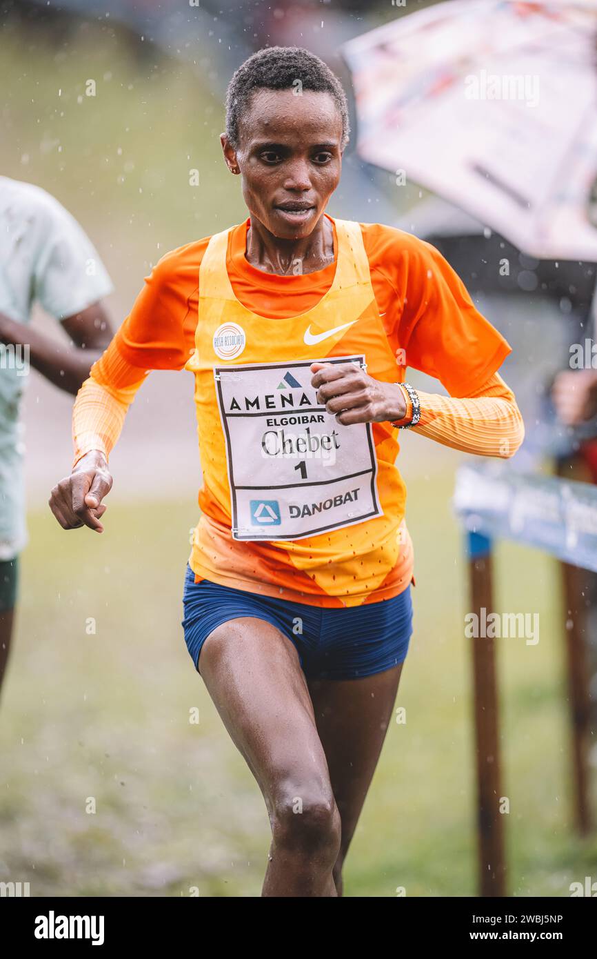 Beatrice Chebet winning the Cross Juan Mugarza de Elgoibar 2023 Stock ...