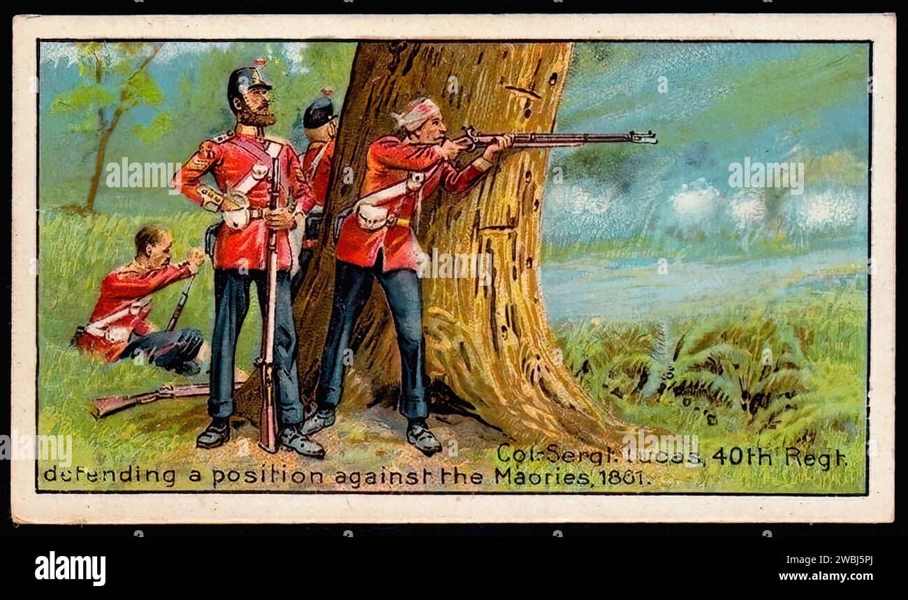 Colour Sergeant Lucas VC - Vintage Cigarette Card Illustration Stock ...