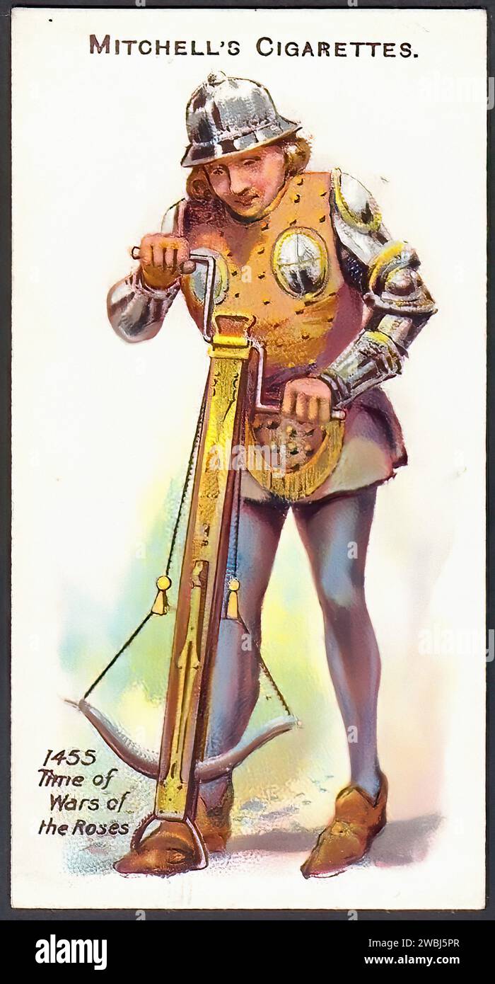 Crossbowman - Vintage Cigarette Card Illustration Stock Photo - Alamy