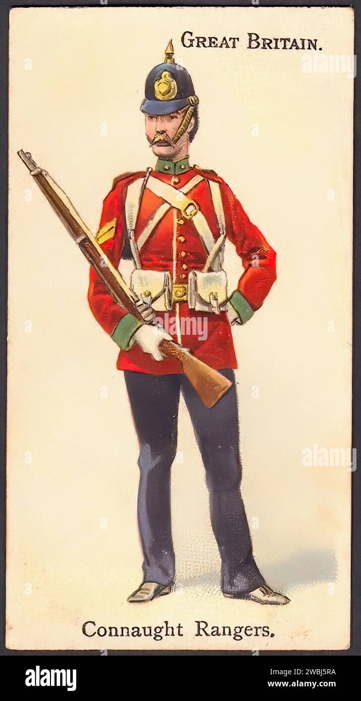 Connaught Rangers - Vintage Cigarette Card Illustration Stock Photo - Alamy